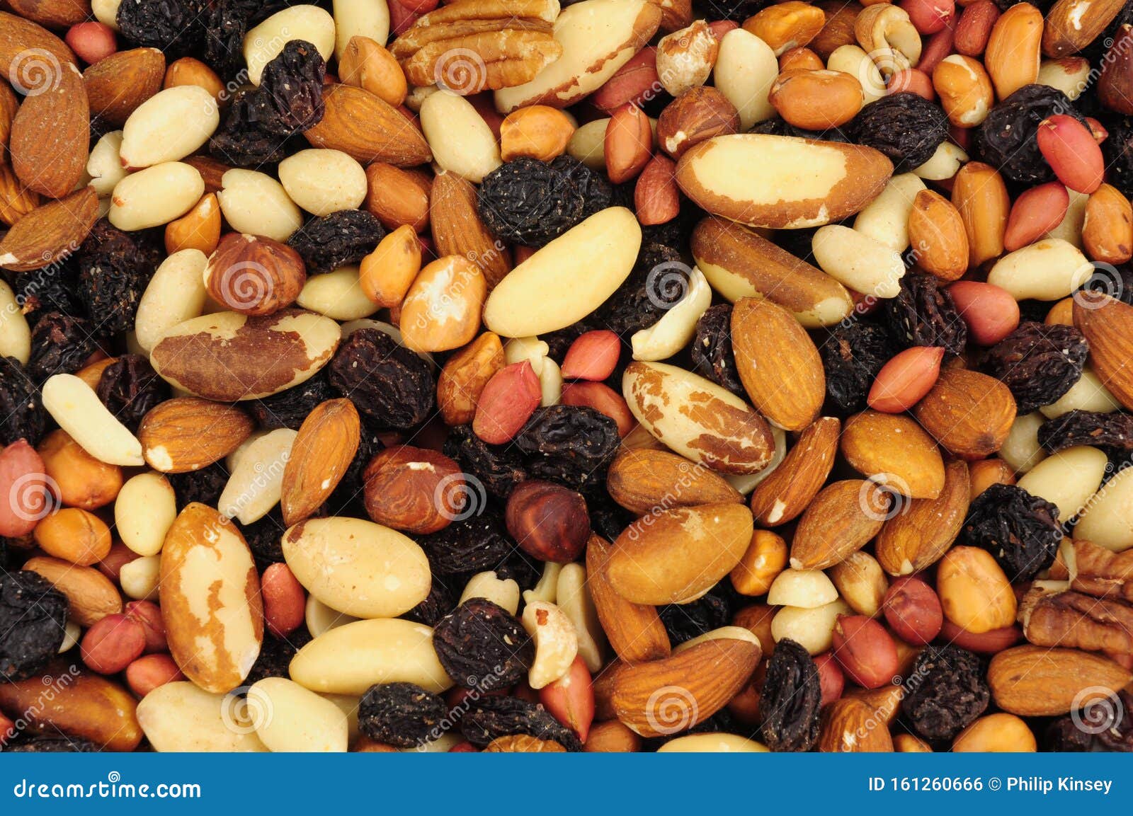 Mixed Nut and Raisin Background Stock Photo - Image of food, healthy ...