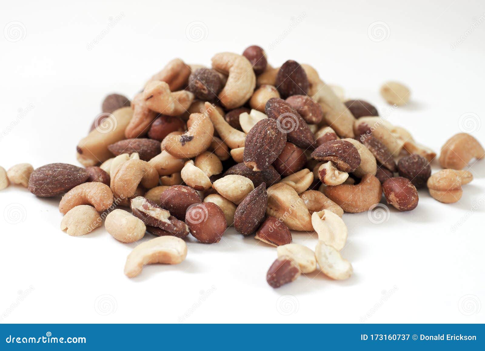 Pile of Mixed Nuts stock image. Image of kernel, brown - 173160737