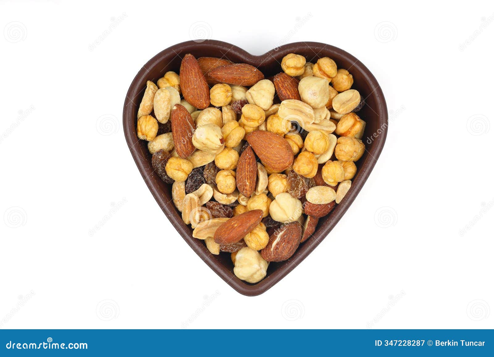 Mixed Nuts in Bowl. Mix of Various Nuts on White Background Stock Image ...