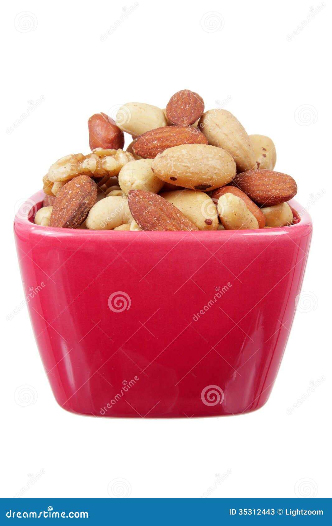 Mixed Nuts in Bowl stock image. Image of mixed, cutout - 35312443