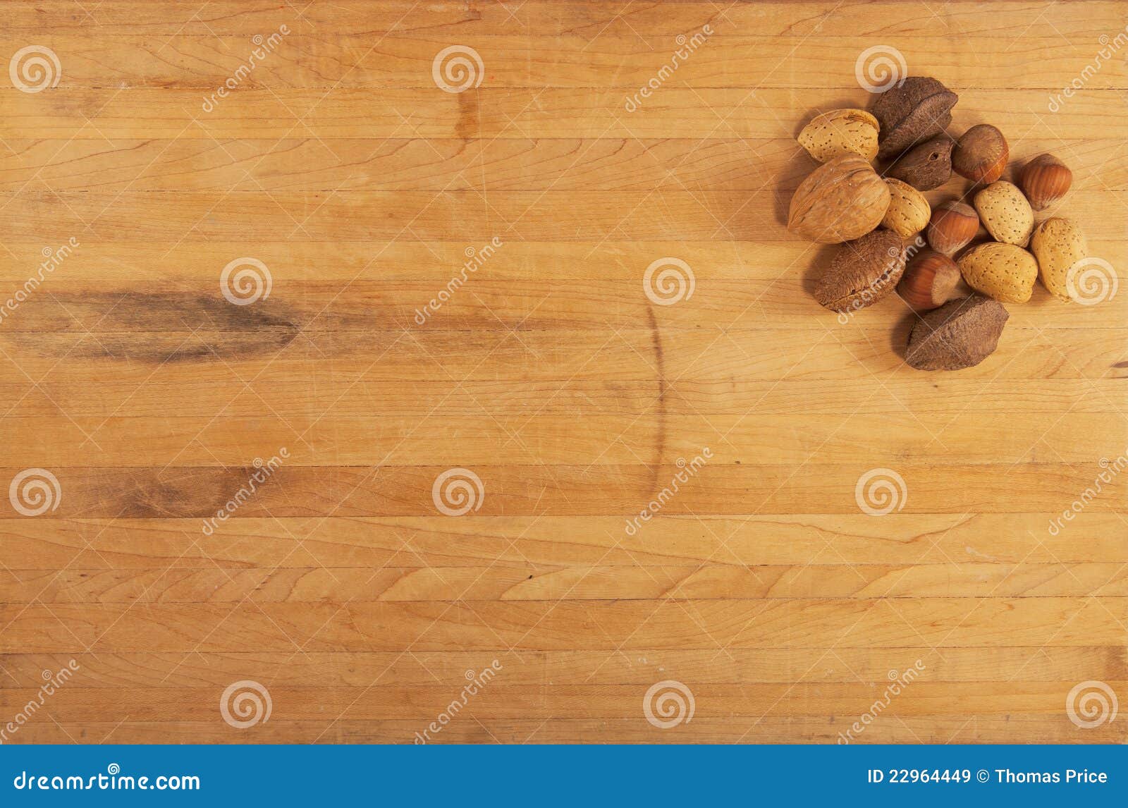Mixed Nuts on Butcher Block Stock Image - Image of board, counter: 22964449