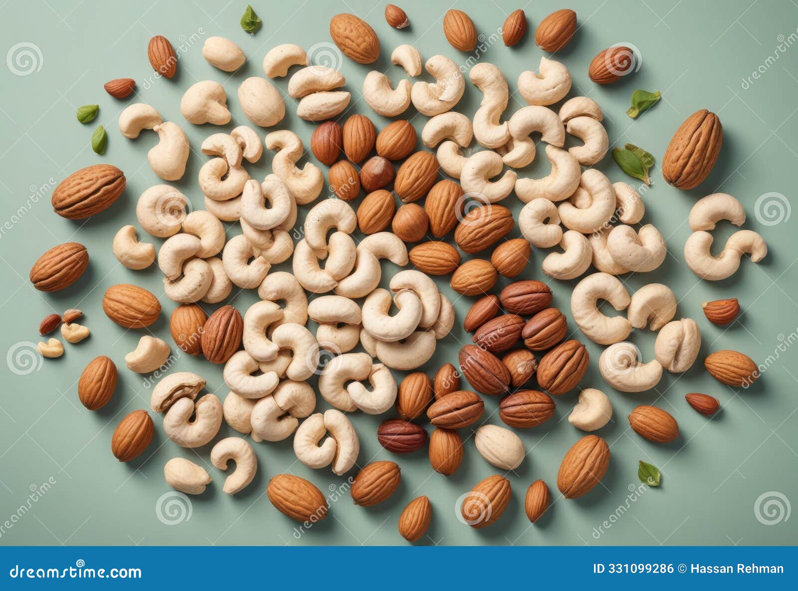 Mixed Nuts Group Isolated on White Background Stock Illustration ...