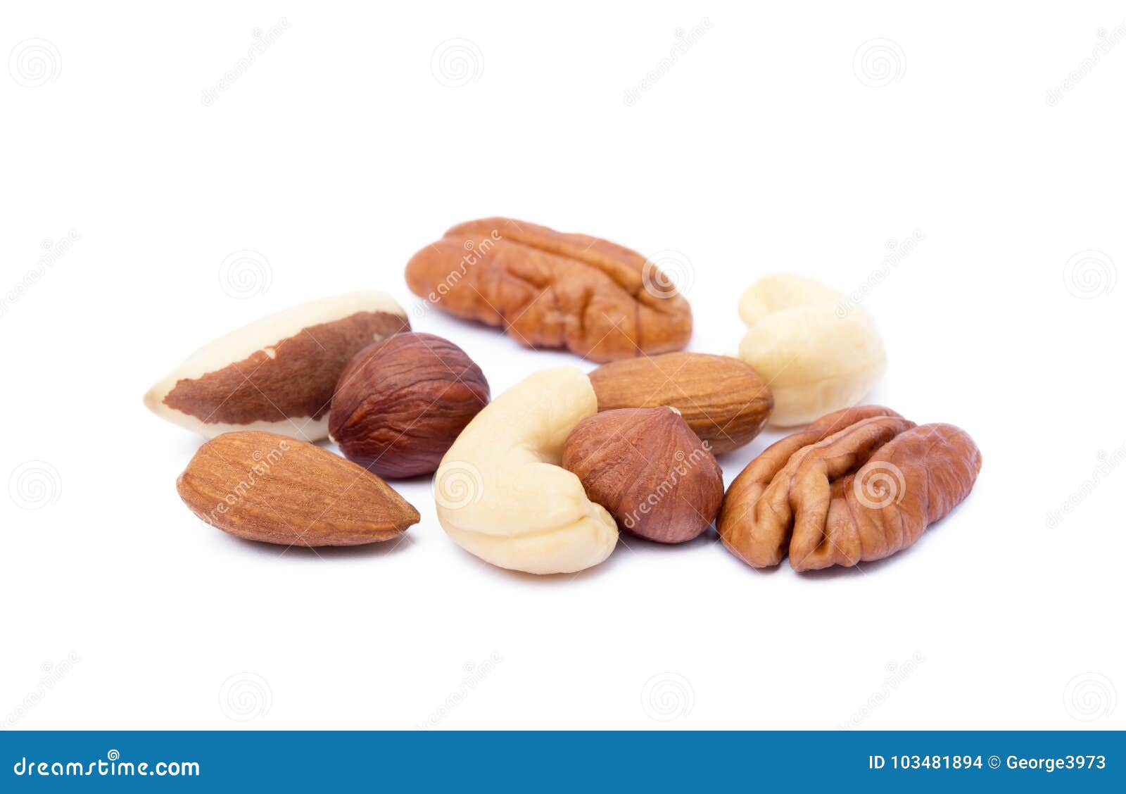 Mixed nuts isolated stock photo. Image of heap, brazil - 103481894