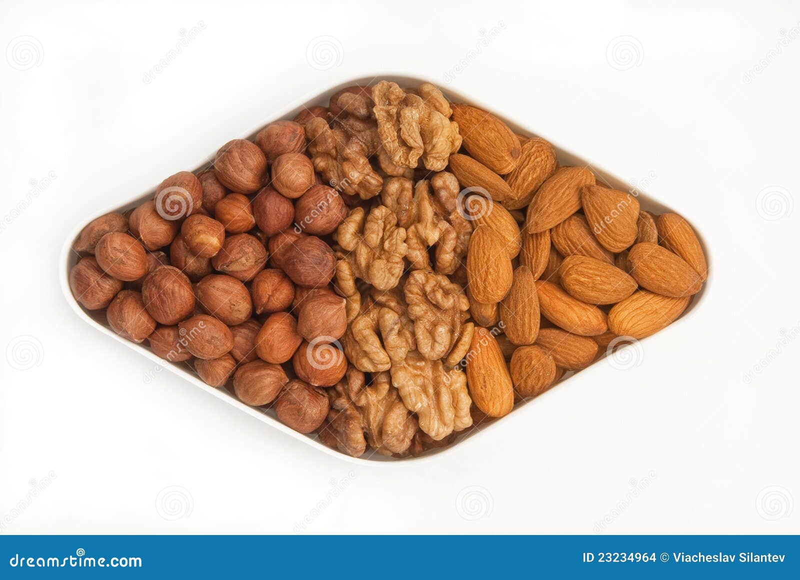 Mixed nuts on a plate stock photo. Image of nutrition - 23234964