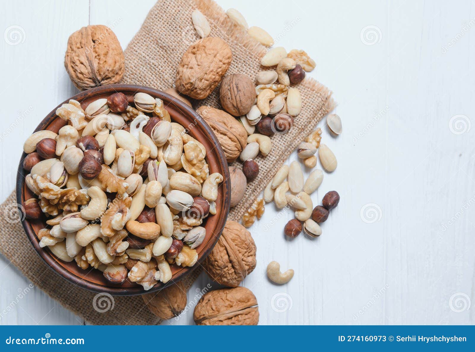 Mixed Nuts on a Plate. White Background Stock Image - Image of nuts ...