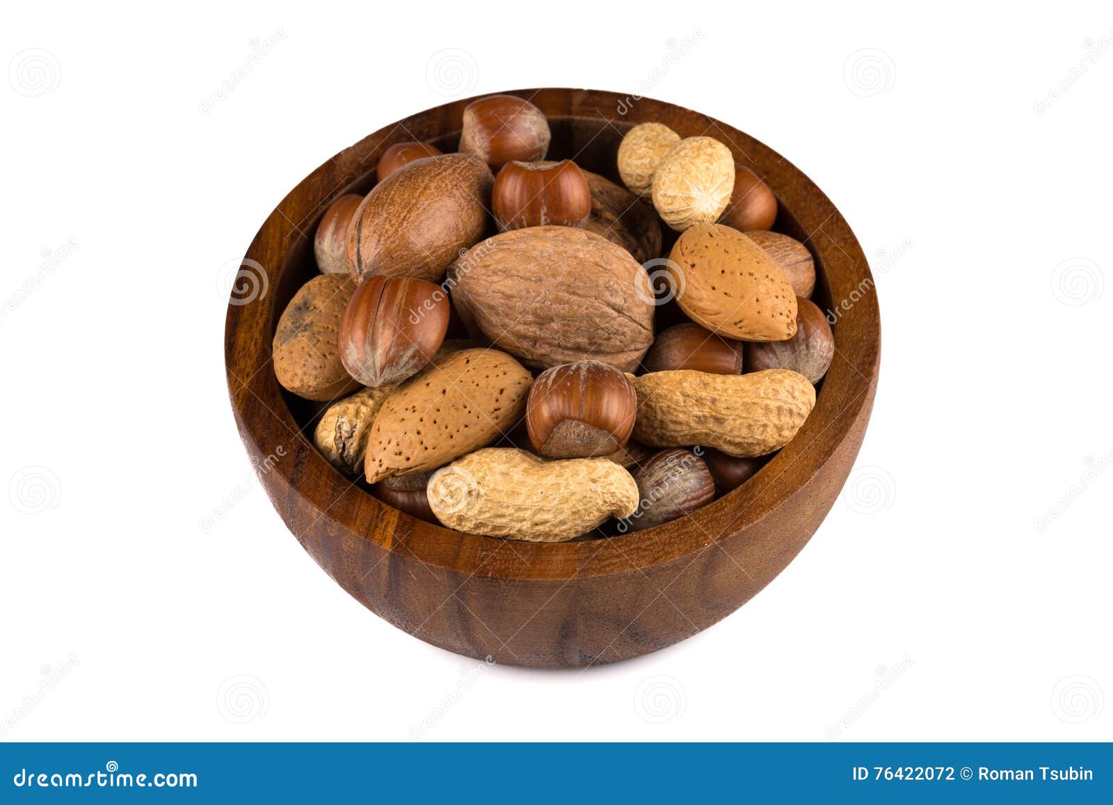Mixed Nuts in Shells in a Bowl Stock Photo - Image of healthy ...