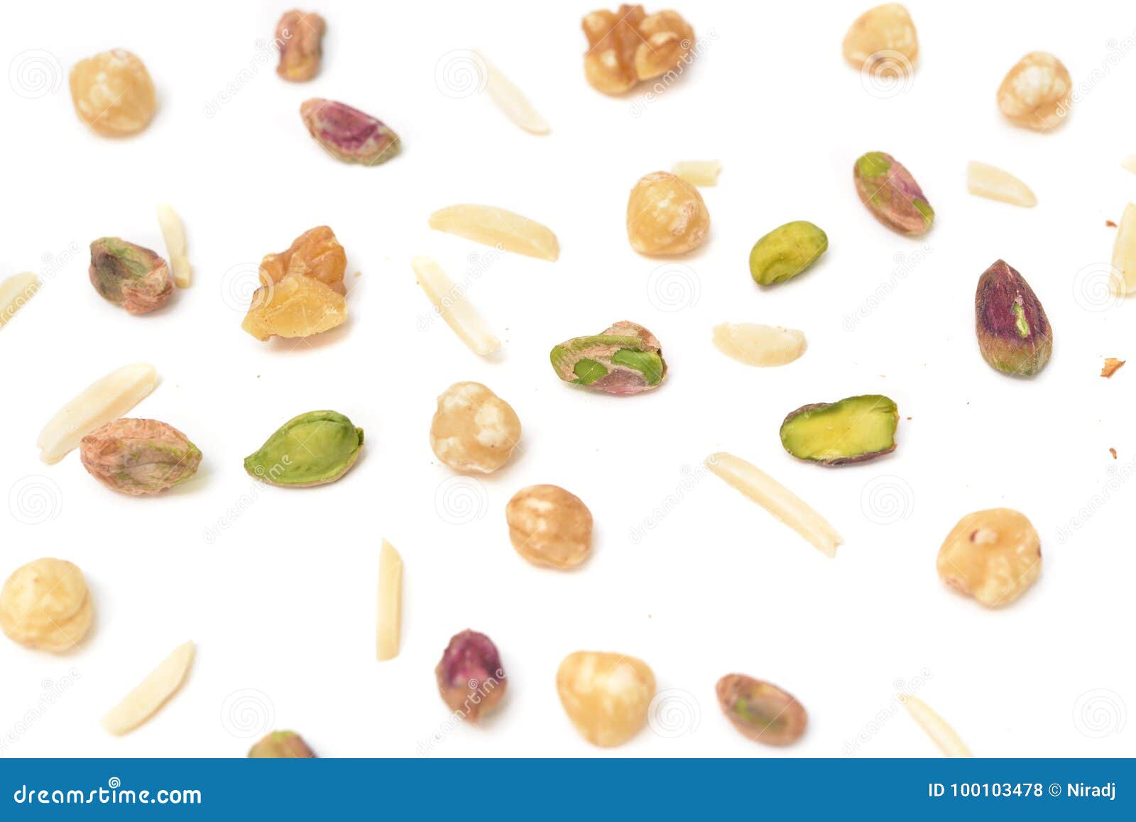 Mixed Nuts on White Background Stock Photo - Image of nutrition ...