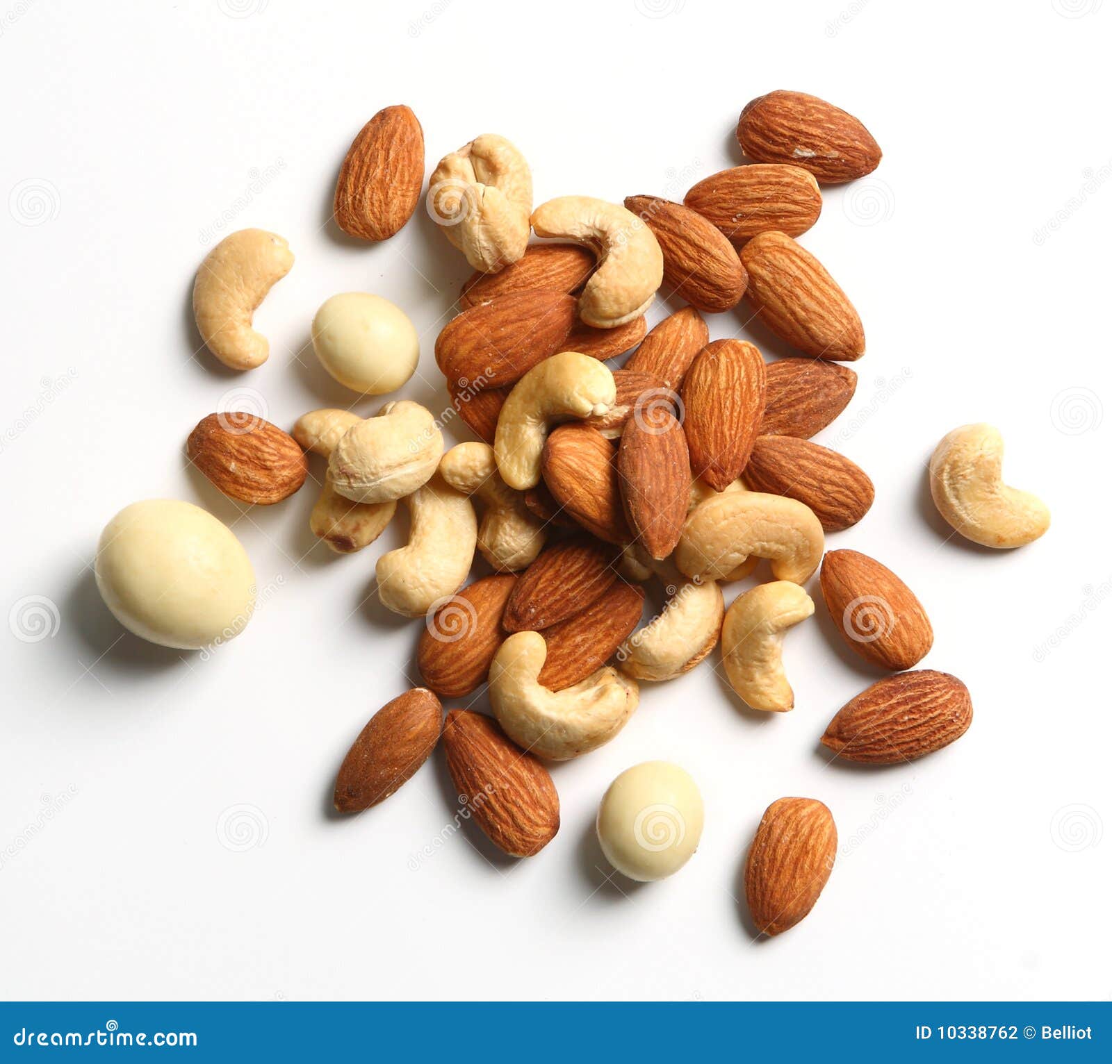 Mixed Nuts and White Chocolate Stock Photo - Image of protein, kidney ...