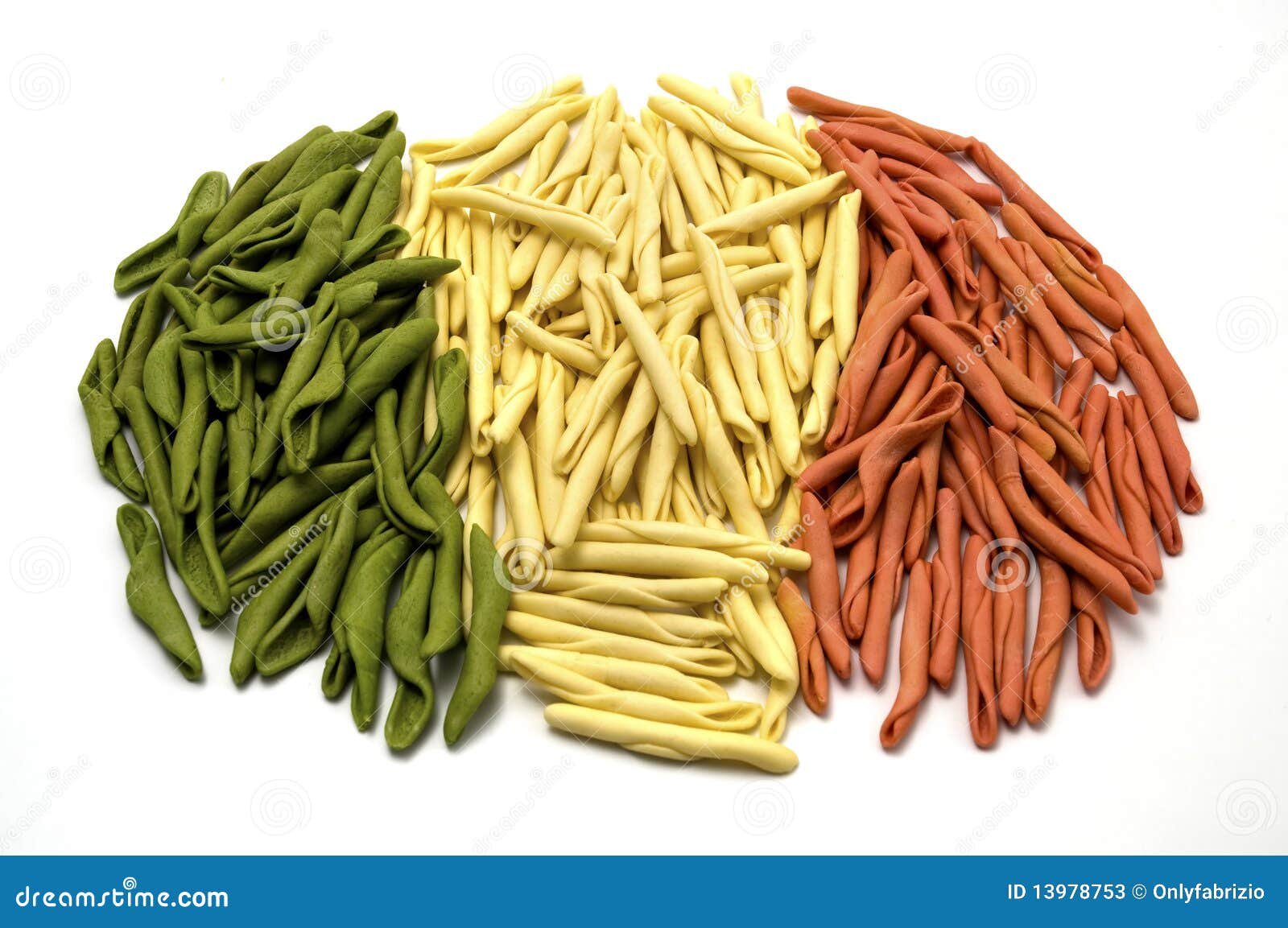 Mixed pasta stock image. Image of fusilli, uncooked, green - 13978753