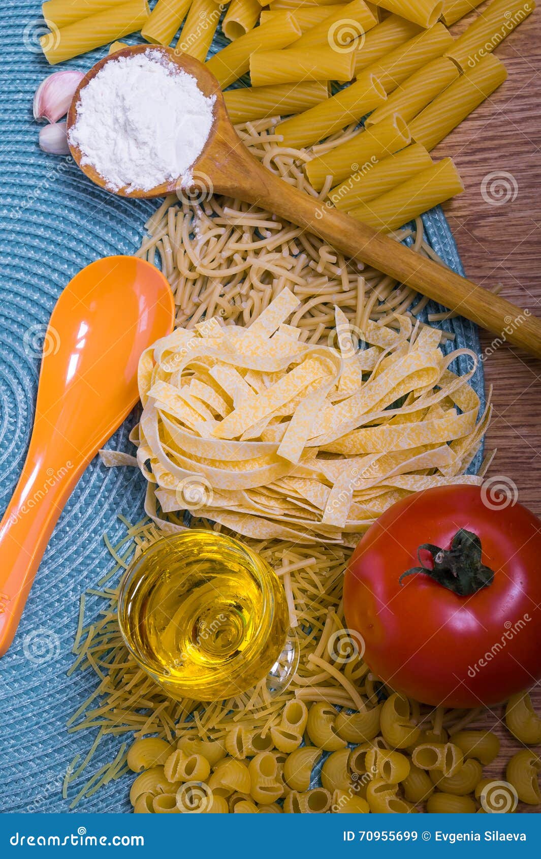 Mixed pasta stock image. Image of background, rotini - 70955699