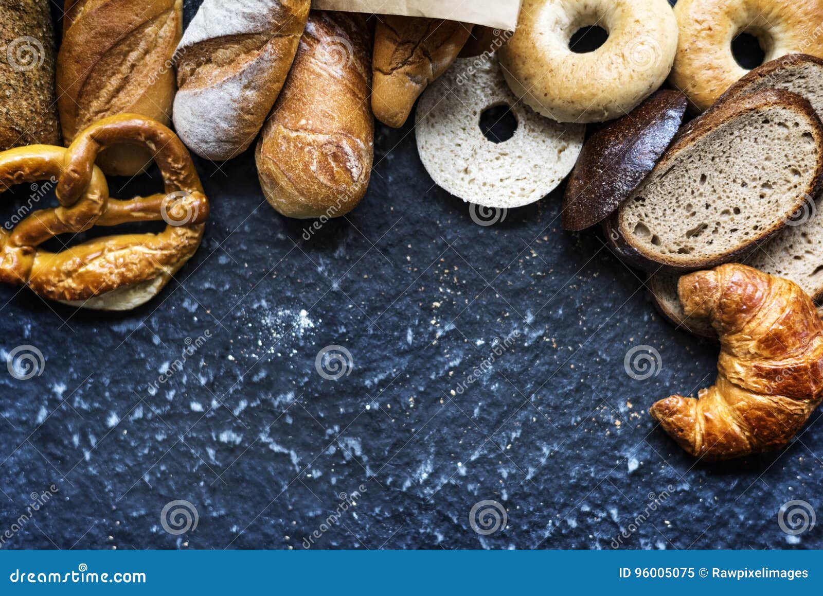 Mixed of pastry bread set stock image. Image of pastry - 96005075