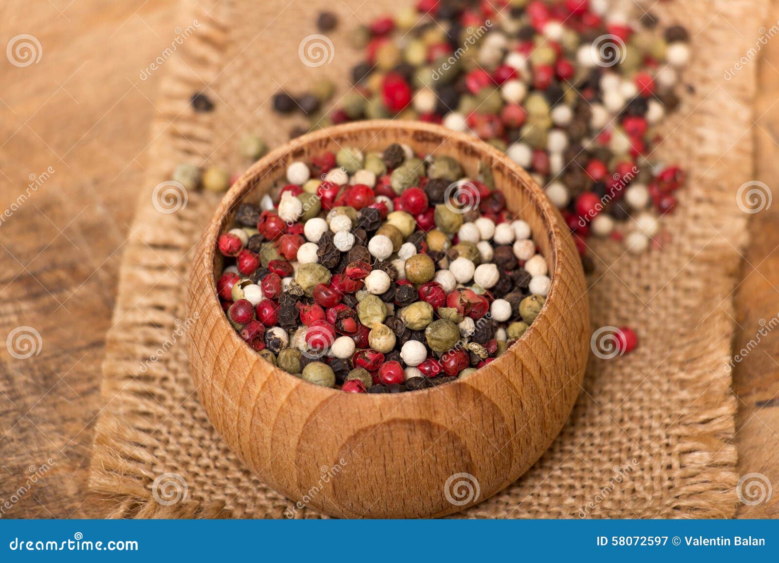 Mixed peppercorns stock image. Image of four, nature - 58072597