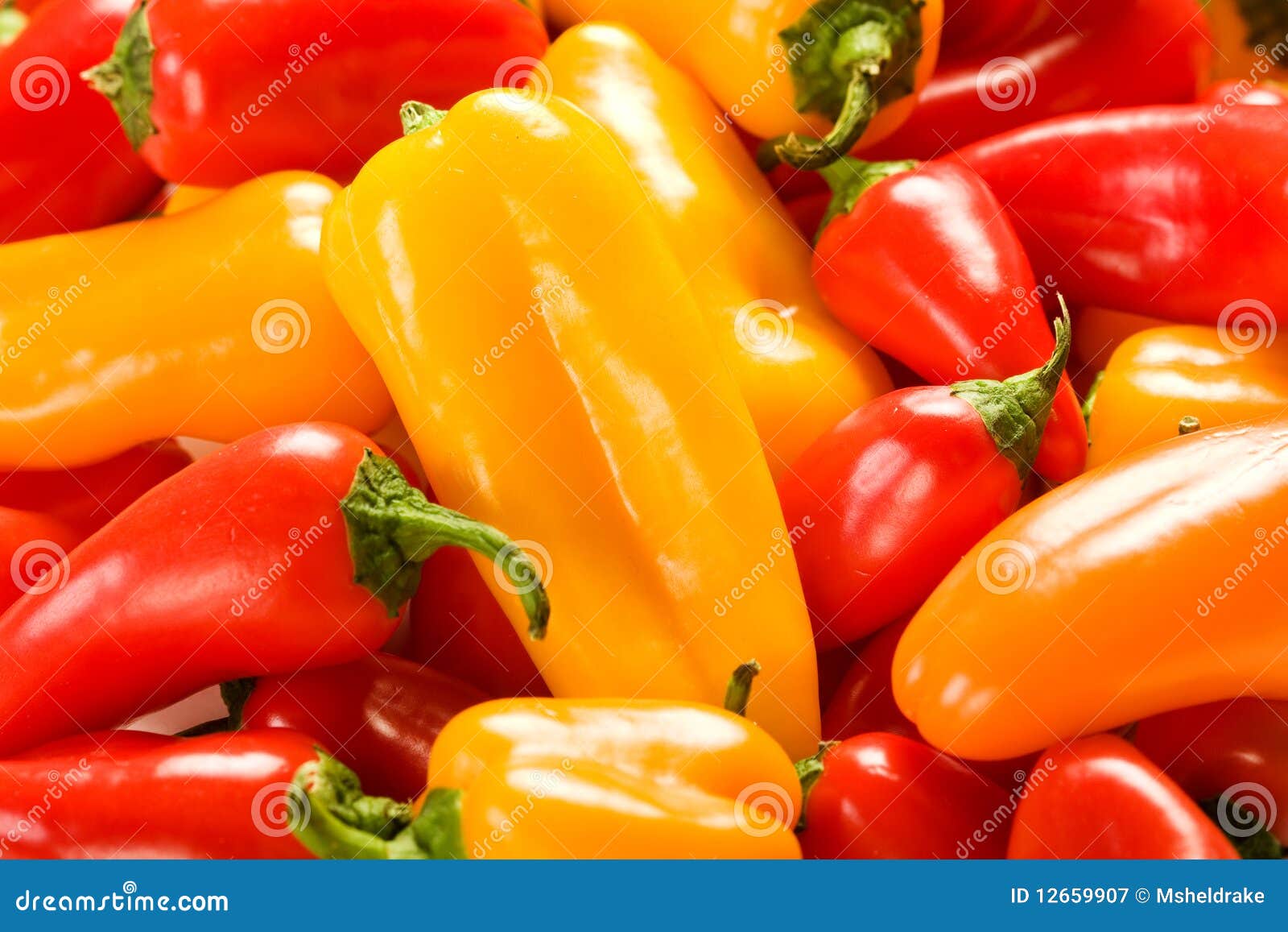 Mixed Peppers stock image. Image of long, isolated, bell - 12659907