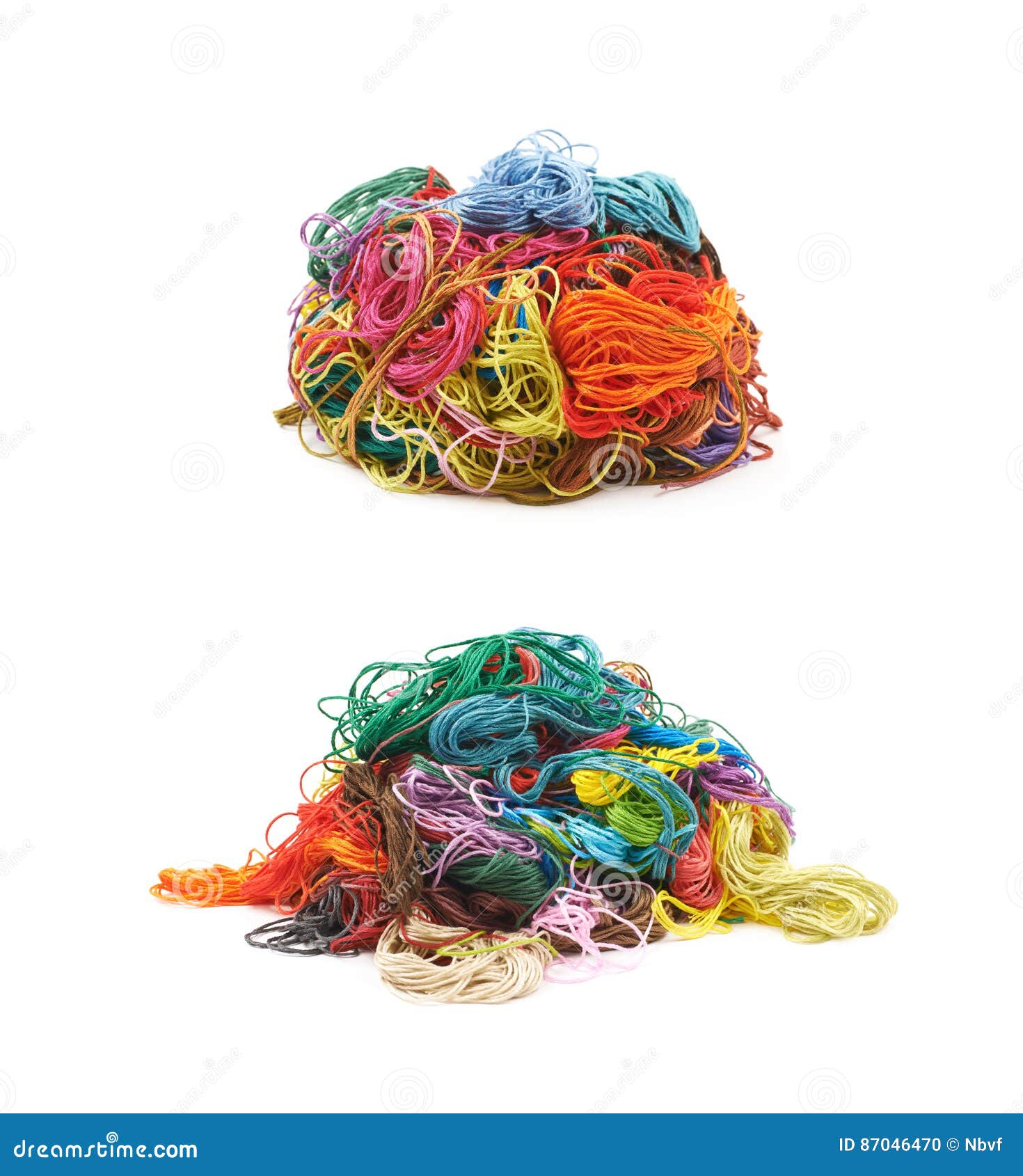 Mixed pile of yarn threads stock photo. Image of pile - 87046470