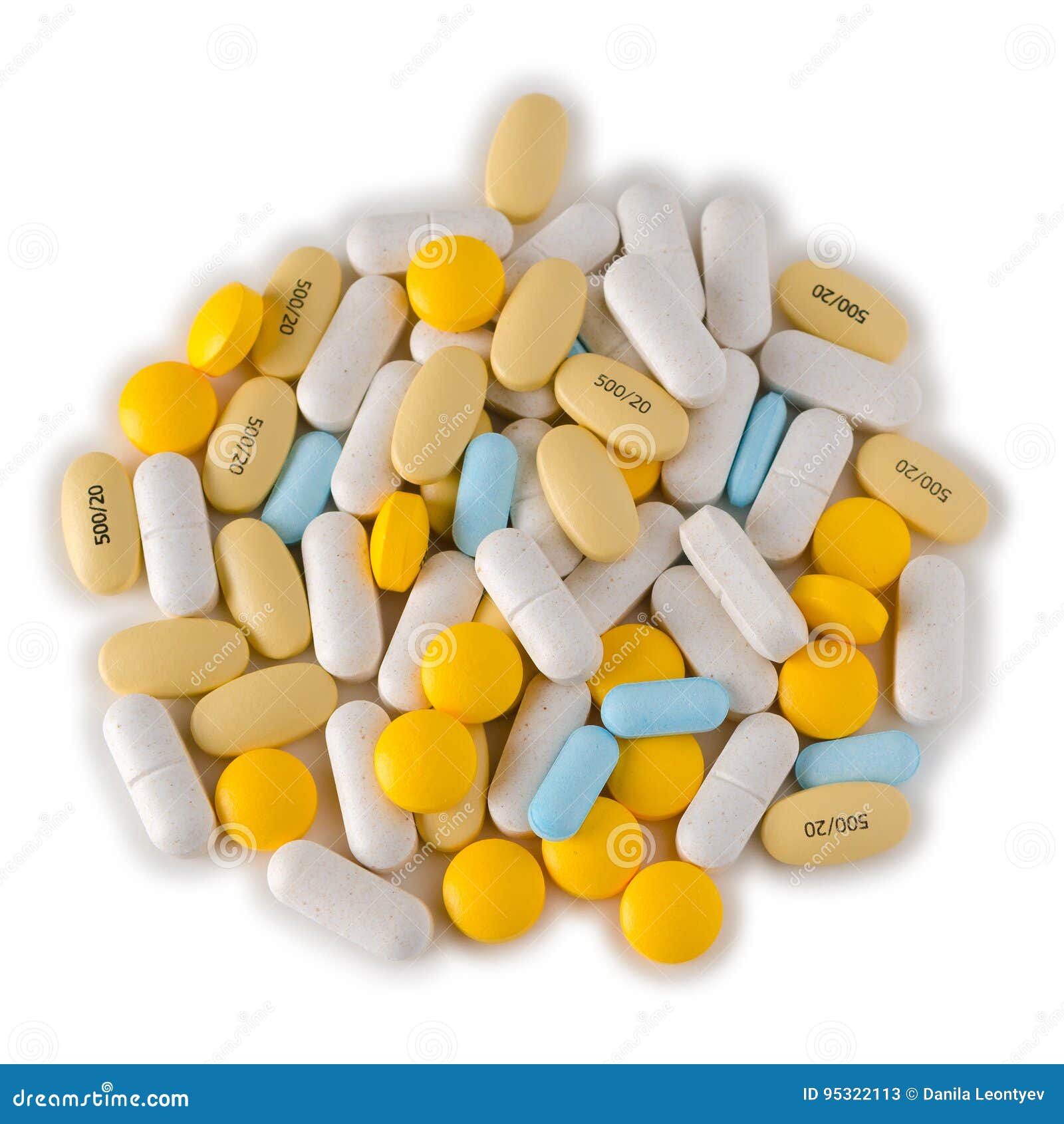 Mixed pills on white stock image. Image of background - 95322113