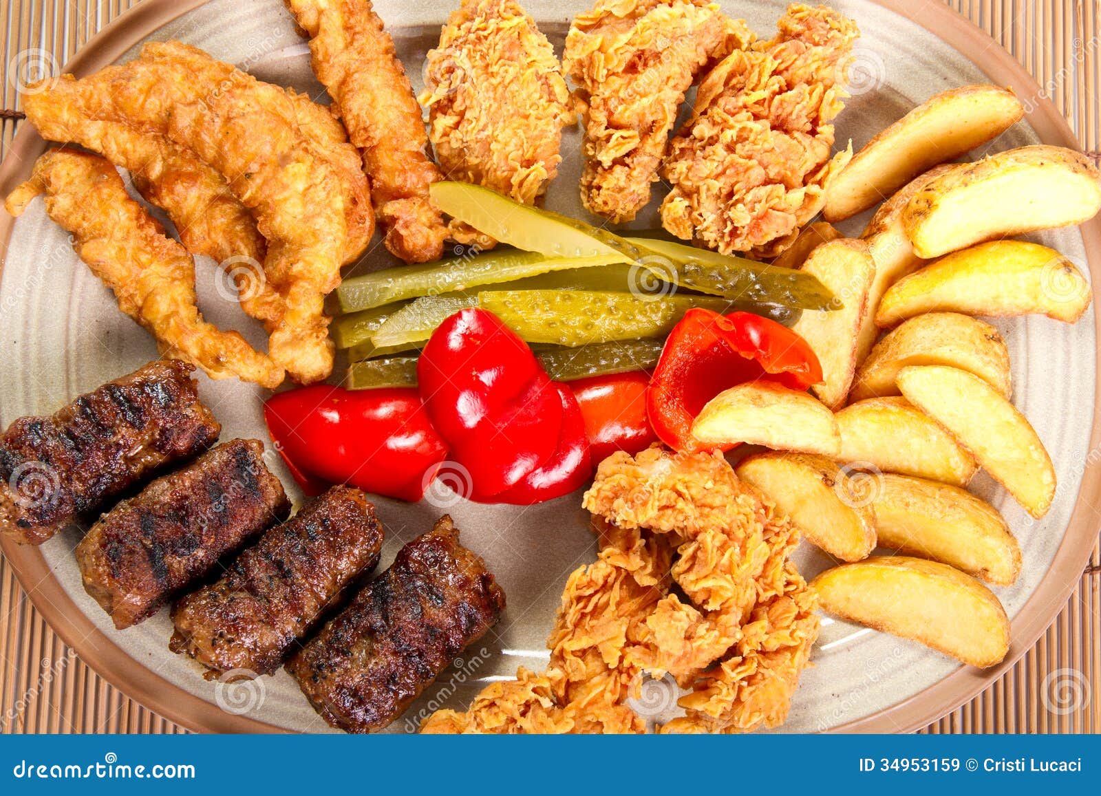 Mixed platter stock image. Image of meat, pickles, breast - 34953159