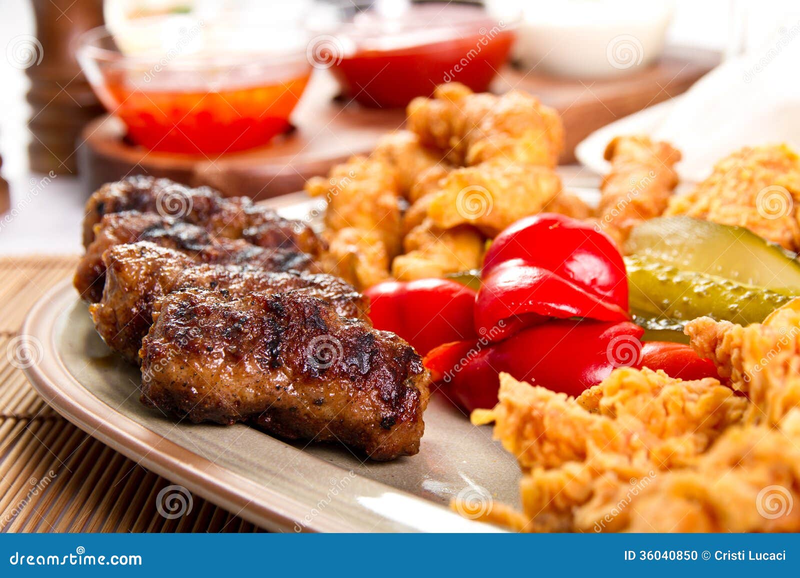 Mixed platter stock photo. Image of fried, plate, lunch - 36040850