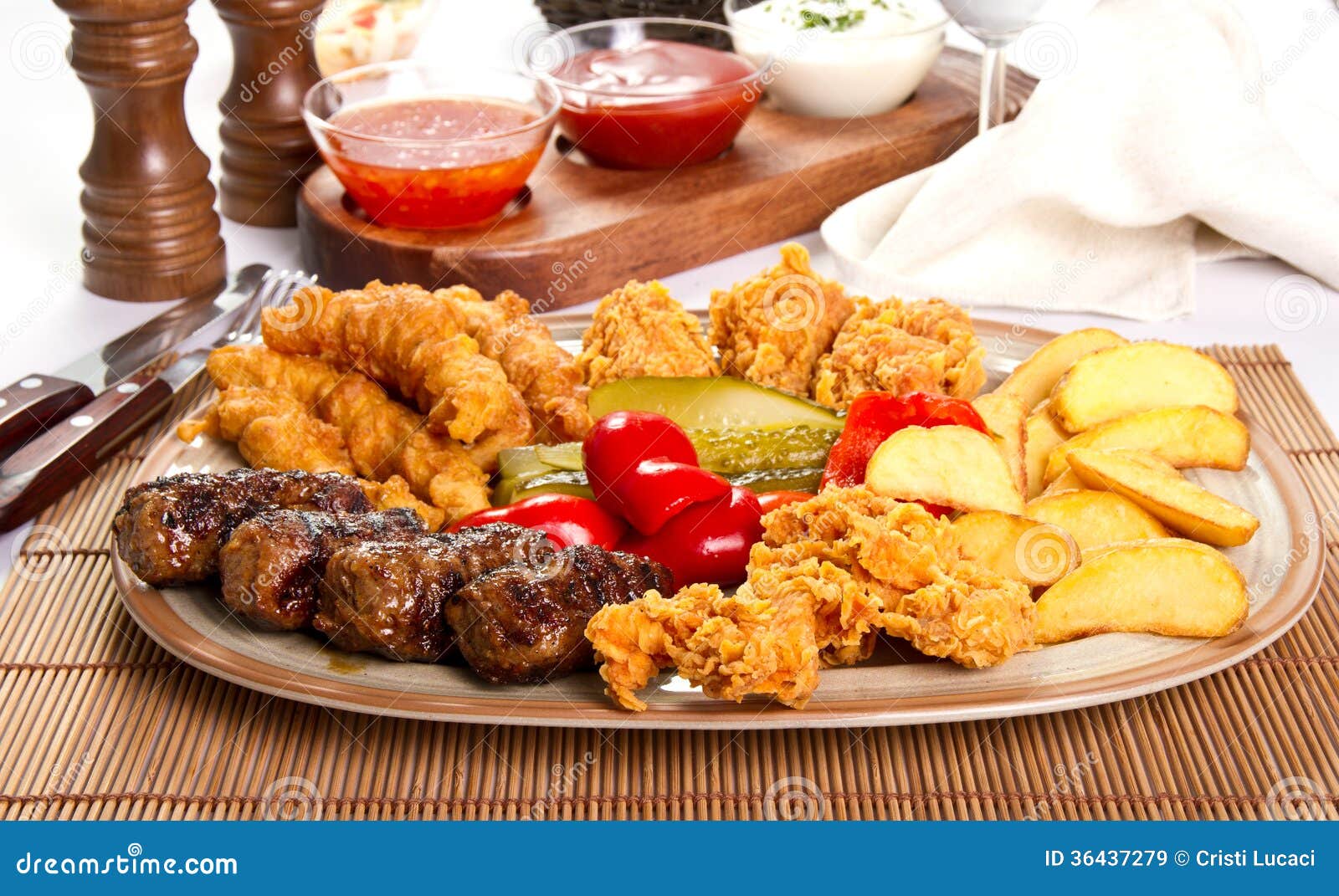 Mixed platter stock image. Image of beef, dinner, delicious - 36437279