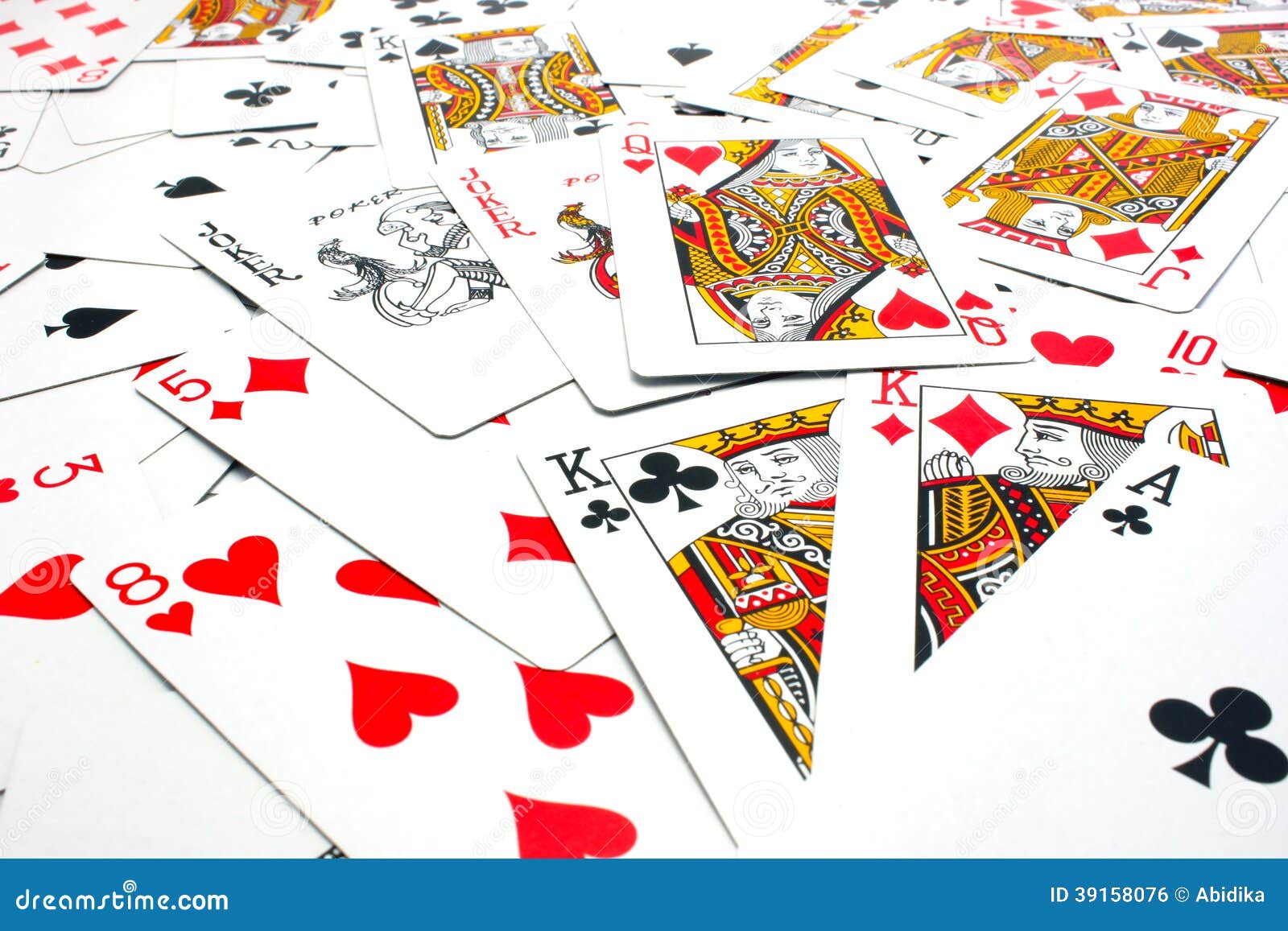 Mixed playing cards stock photo. Image of gambling, king - 39158076