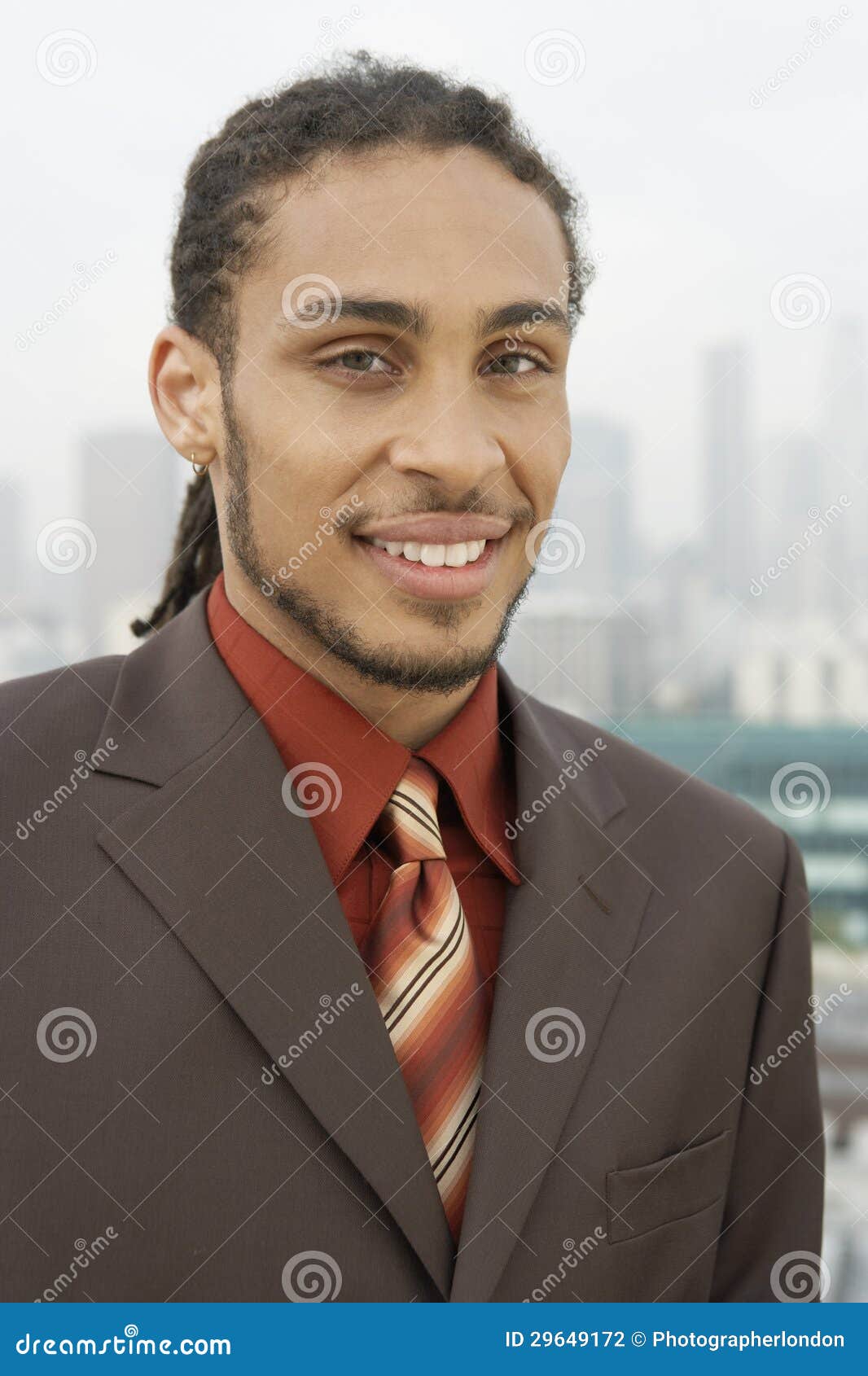 Mixed Race Businessman Smiling Stock Photo - Image of happiness ...