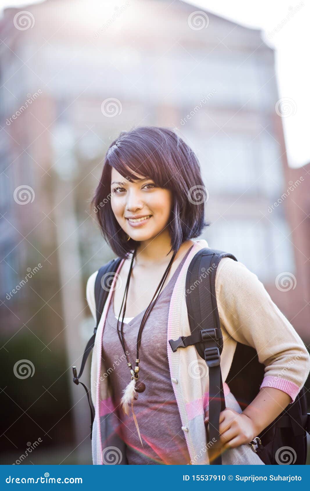 Mixed race college student stock photo. Image of person - 15537910