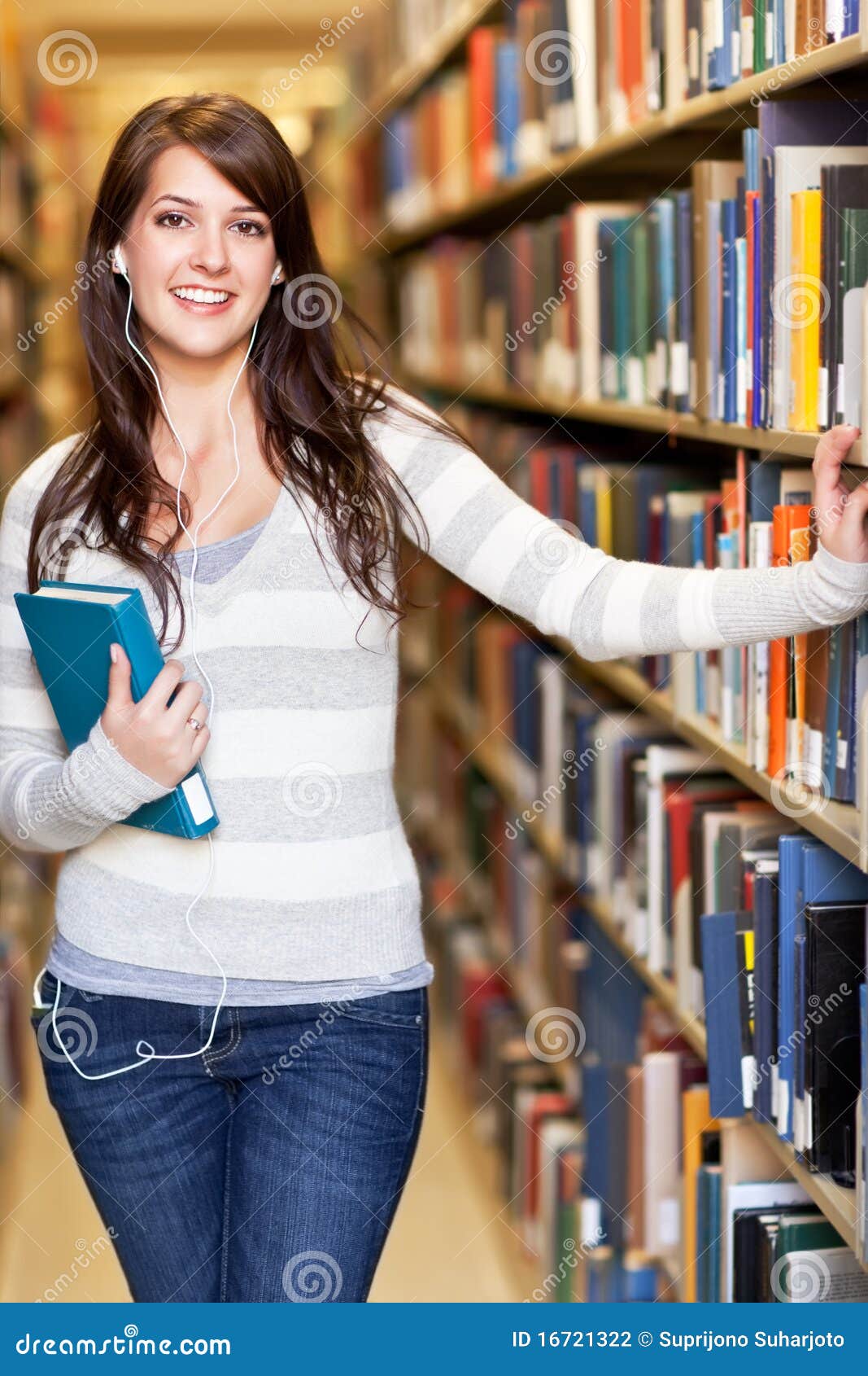 Mixed race college student stock photo. Image of library - 16721322