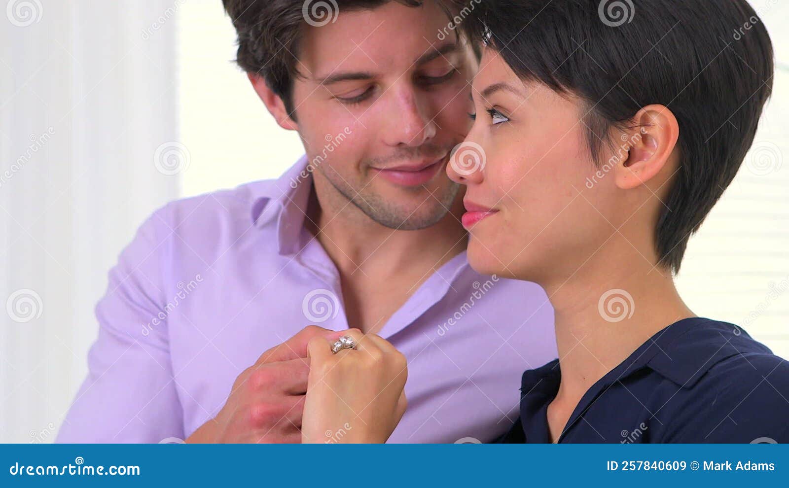 Mixed Race Couple Happily Engaged Stock Video Video Of Engagement