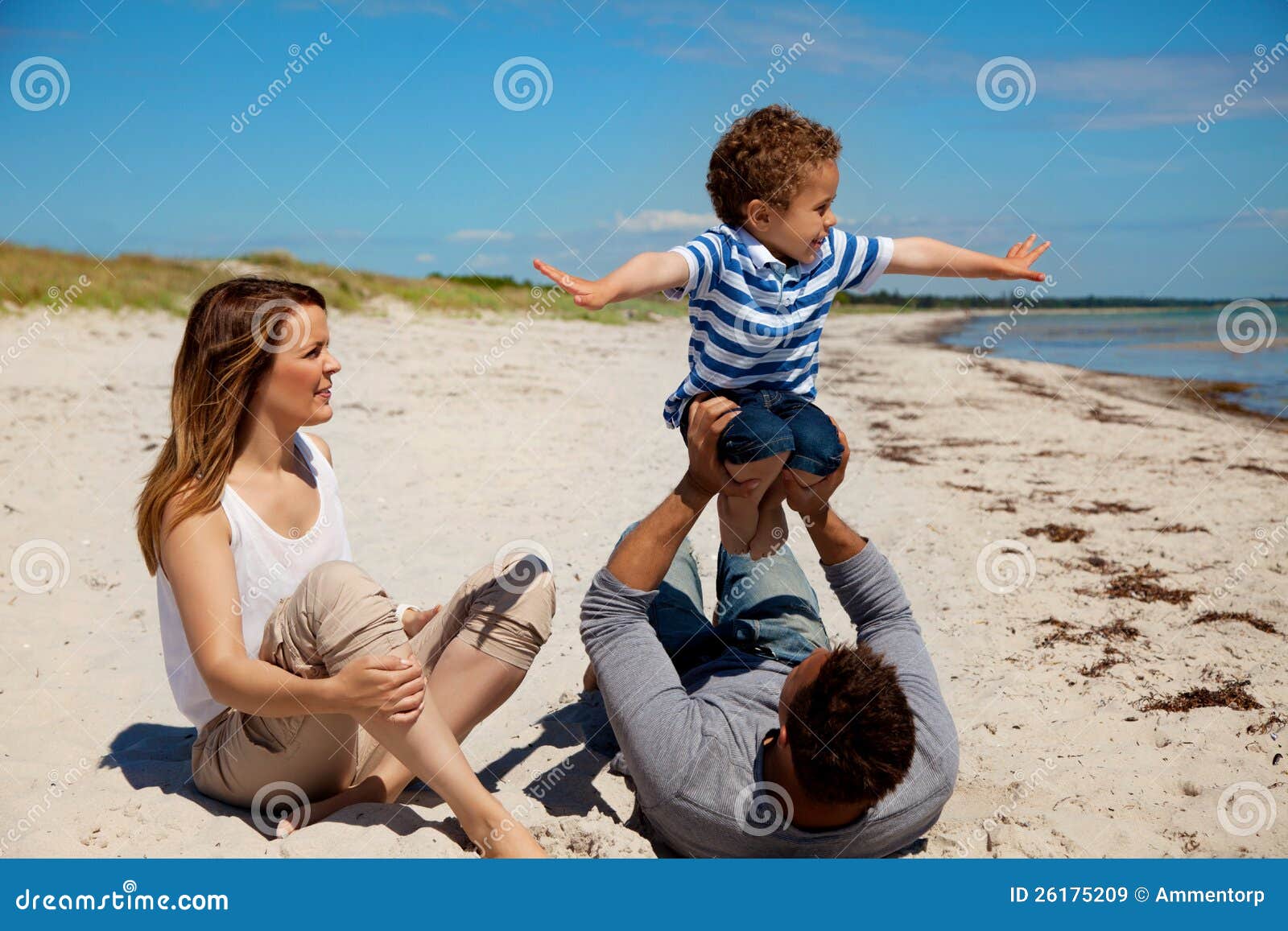 Mixed Race Family Having Fun Outdoors Stock Image - Image of little ...