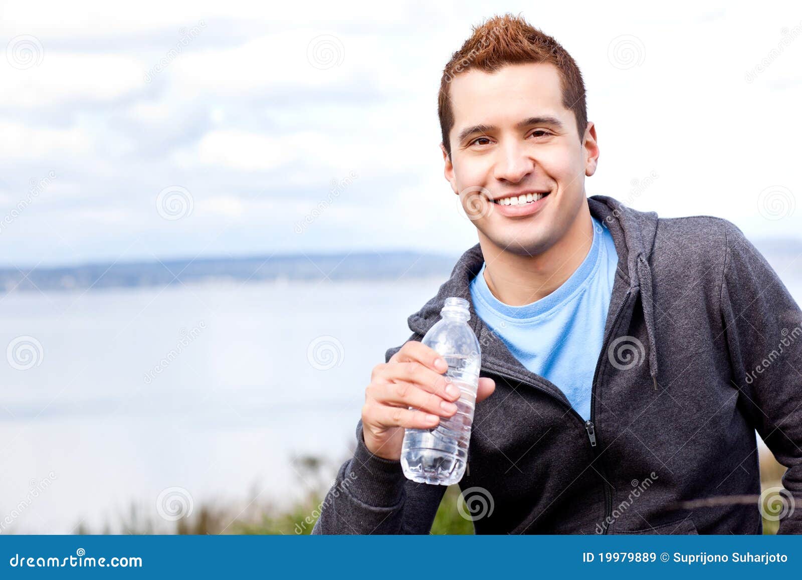 Men Holding Water Bottle