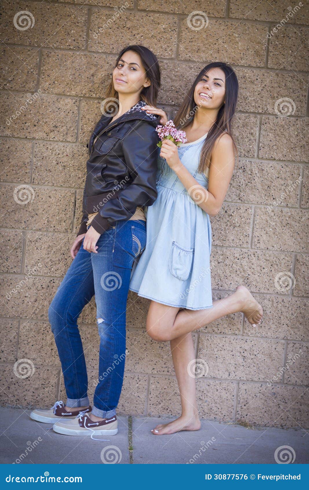Mixed Race Twin Sisters Portrait Stock Photo - Image of natural, ethnic ...