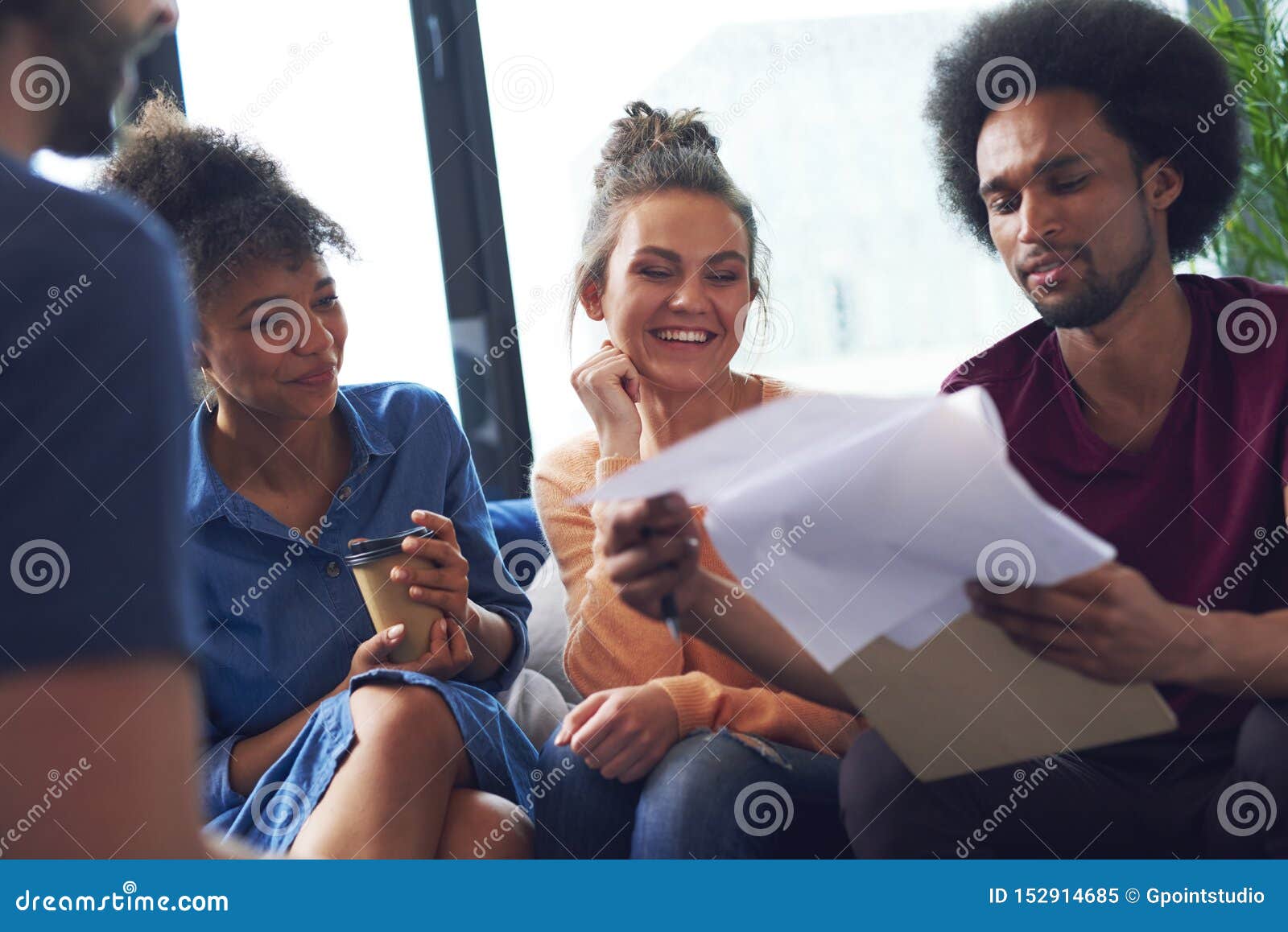 Mixed Raced People Working in the Office Stock Image - Image of laugh ...