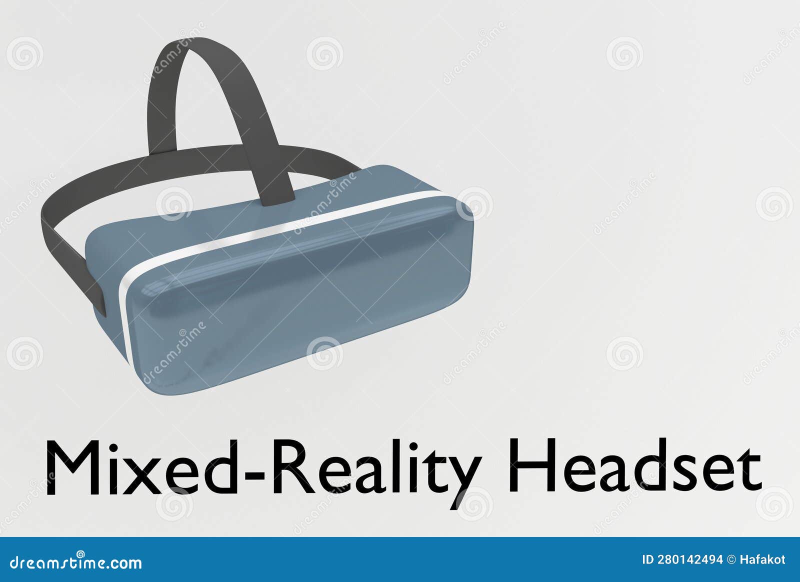 Mixed-Reality Headset Concept Stock Illustration - Illustration of work ...