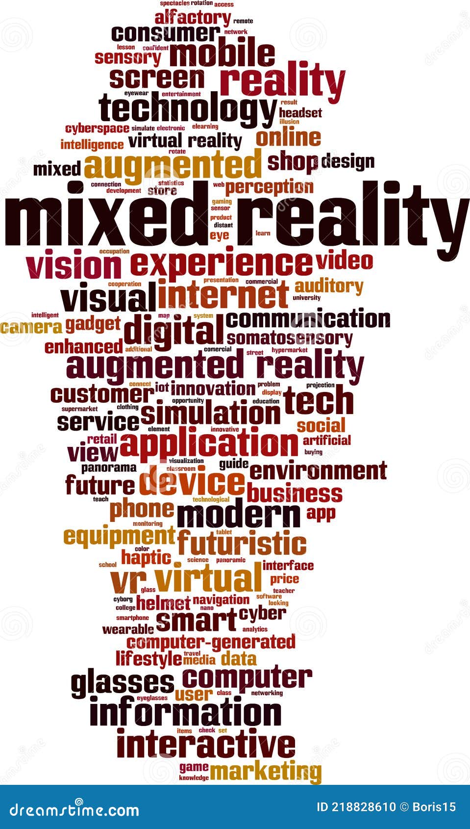 Mixed Reality Word Cloud Vector Illustration | CartoonDealer.com #178019428