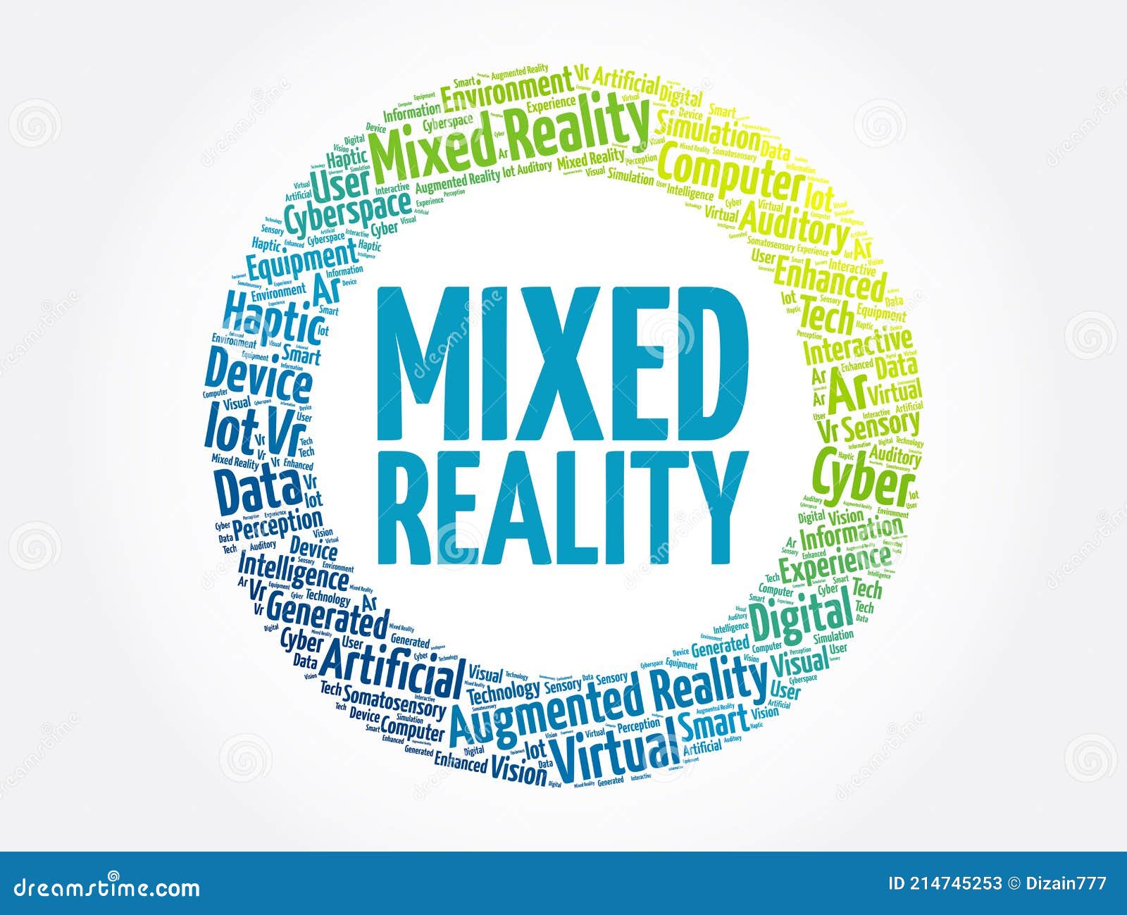 Mixed Reality Word Cloud Vector Illustration | CartoonDealer.com #178019428