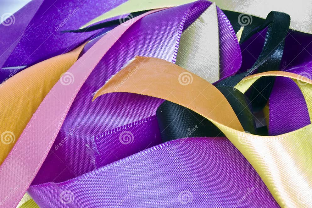 Mixed ribbons stock photo. Image of nylon, closeup, ribbons - 12508348