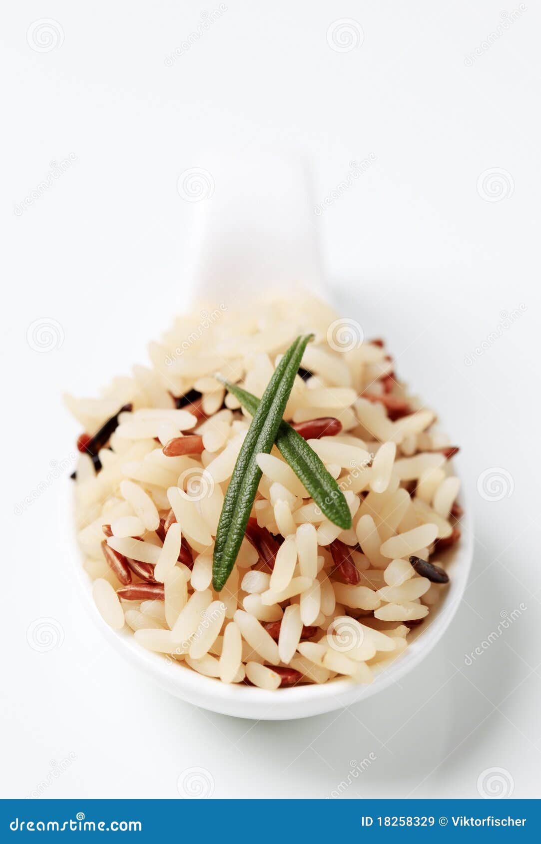 Mixed rice stock image. Image of spoon, food, rosemary - 18258329