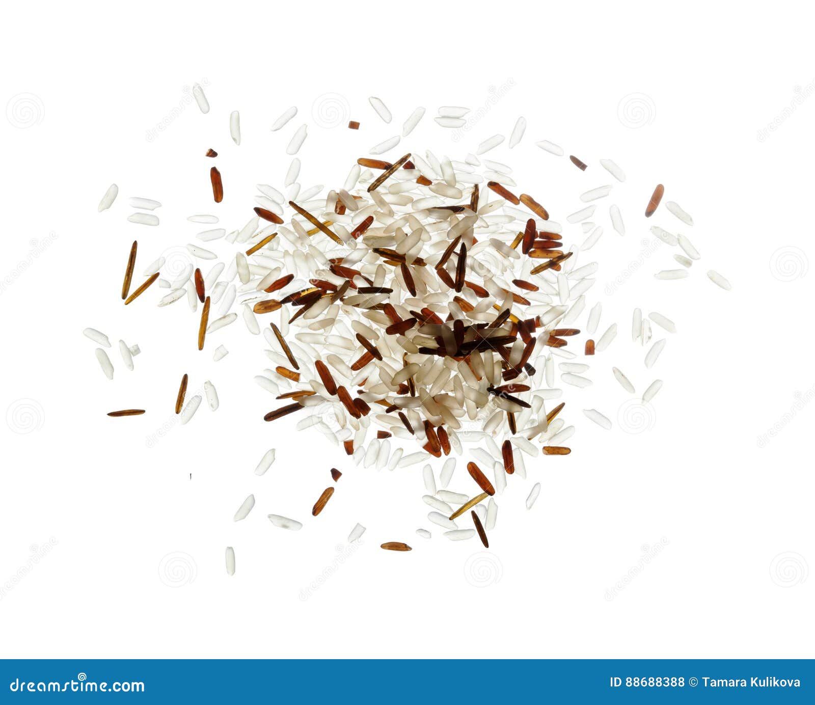 Mixed Rice Isolated on White Stock Photo - Image of grain, nutritious ...