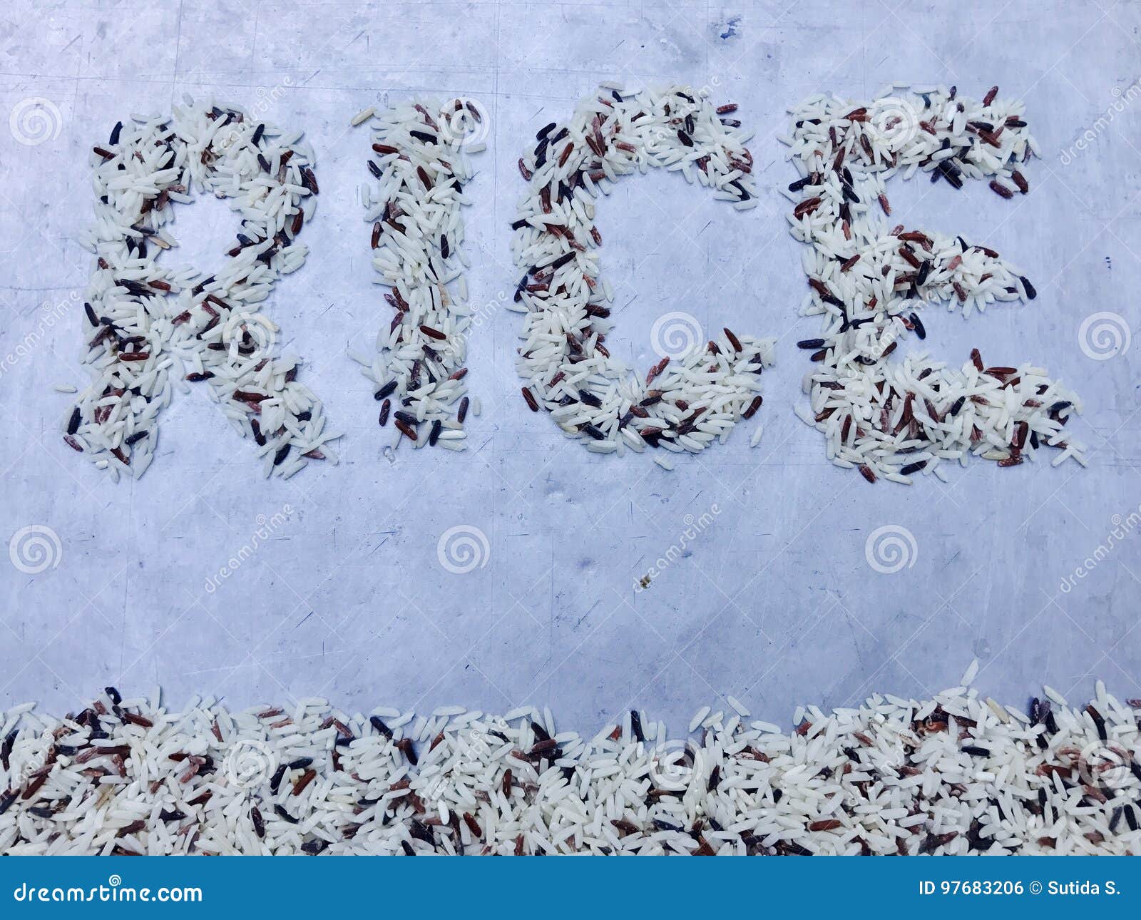 Mixed Rice stock photo. Image of backdrop, natural, pile - 97683206