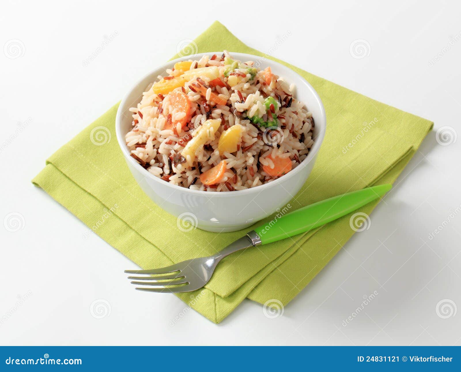 Mixed rice with vegetables stock image. Image of staple - 24831121