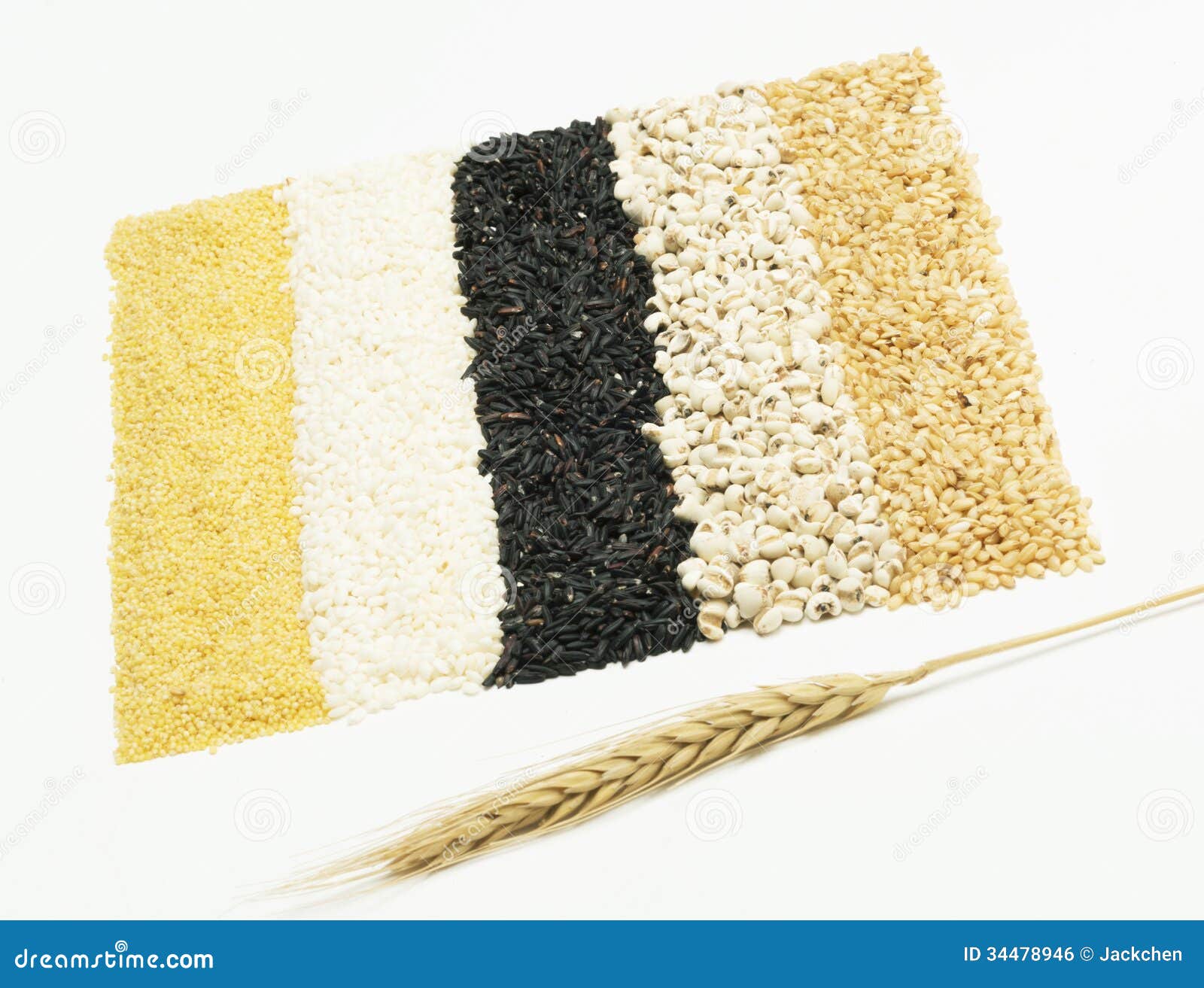 Mixed rice and wheat stock photo. Image of agriculture - 34478946