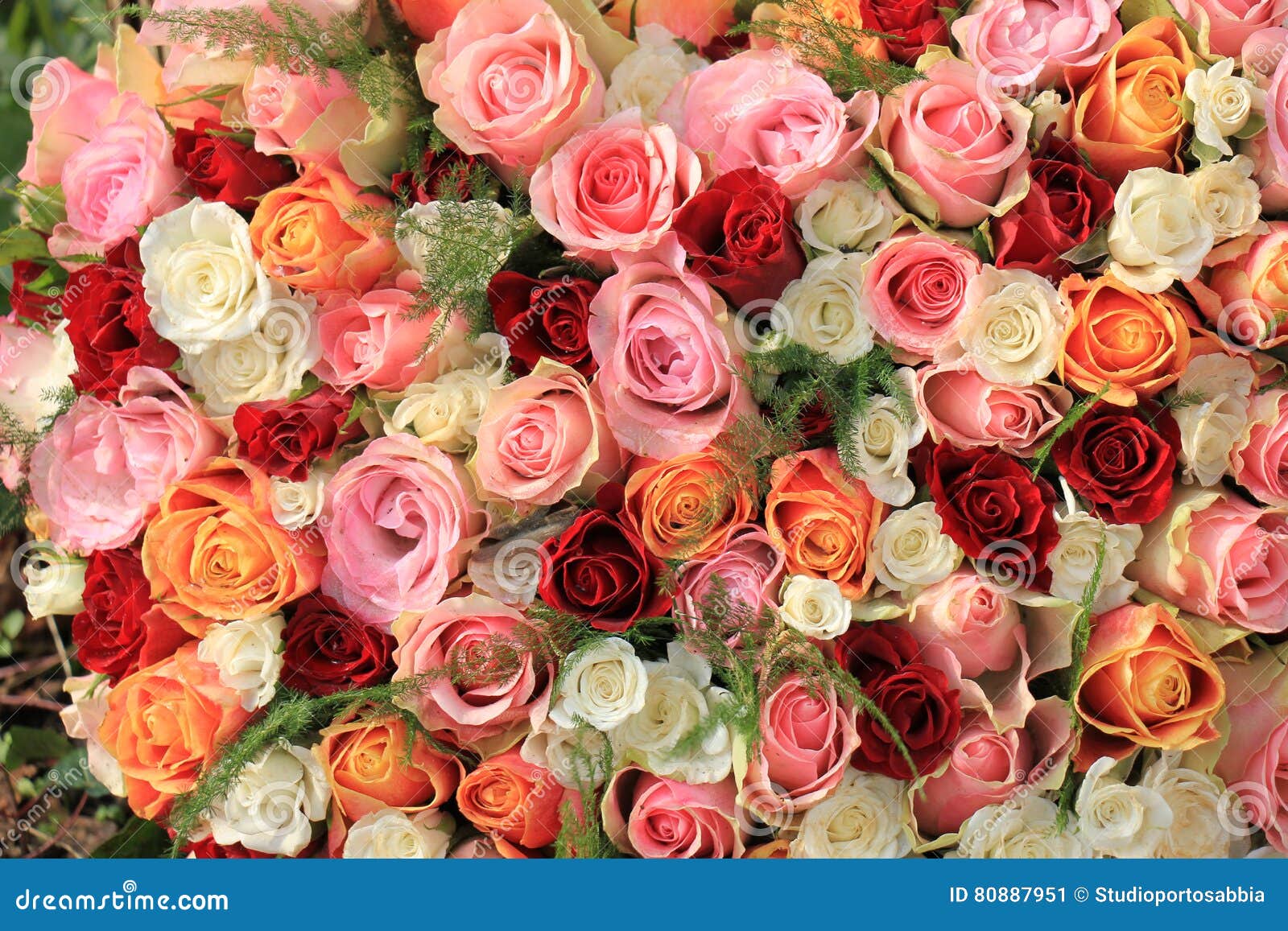Mixed rose bouquet stock image. Image of white, bridal - 80887951