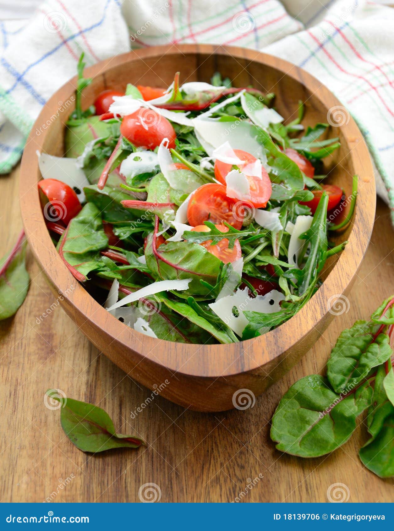 Mixed salad stock photo. Image of salad, dish, wooden - 18139706