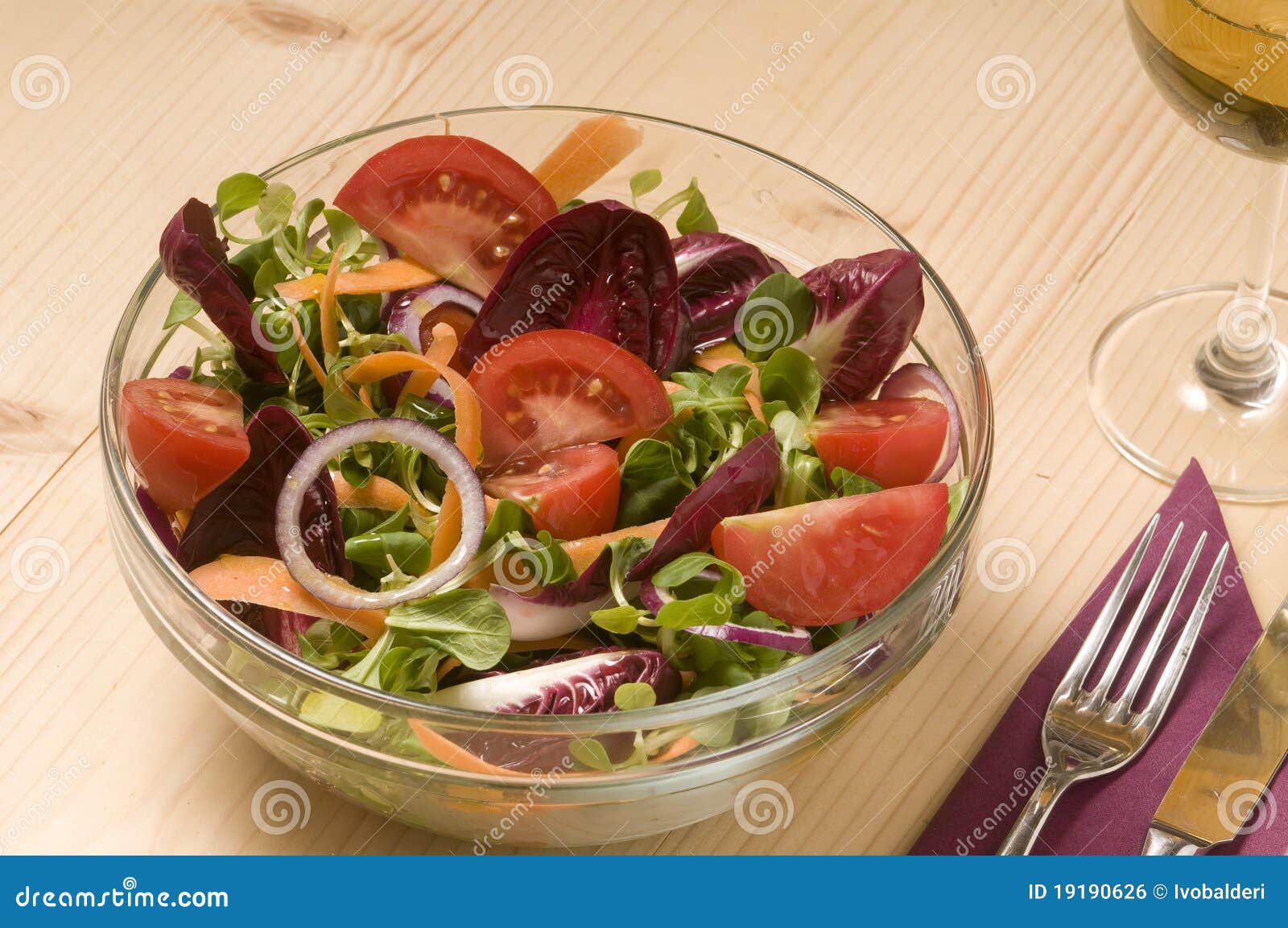 Mixed salad stock photo. Image of lunch, dinner, glass - 19190626