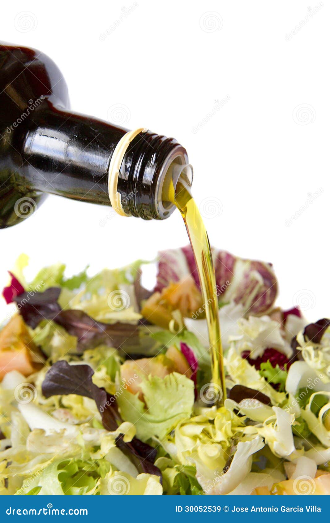 Salad and oil stock image. Image of mediterranean, vegetarian - 30052539