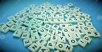 Mixed Scrabble Tiles Hidden Message Editorial Stock Photo - Image of ...