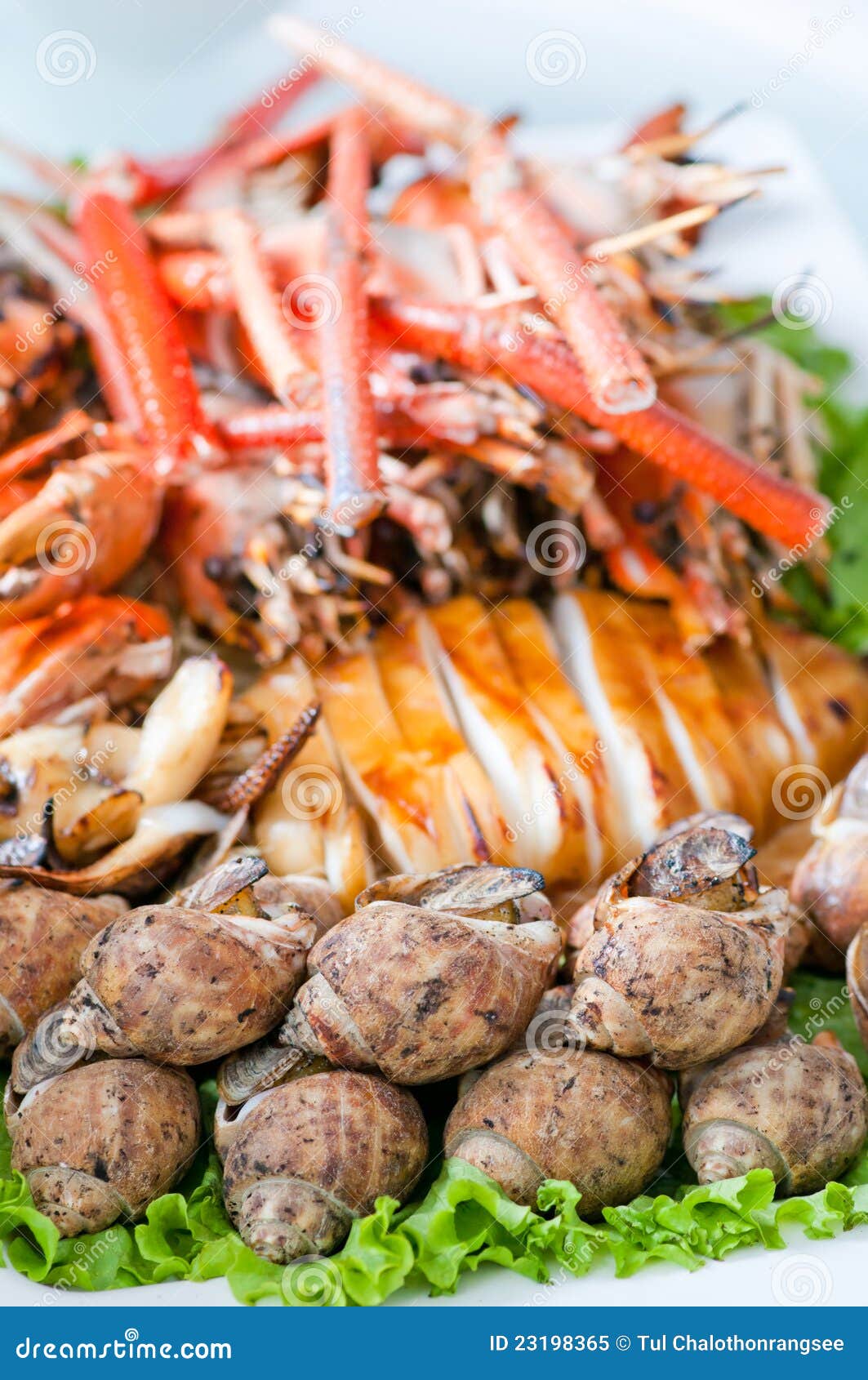 Mixed seafood stock image. Image of green, natural, holiday - 23198365