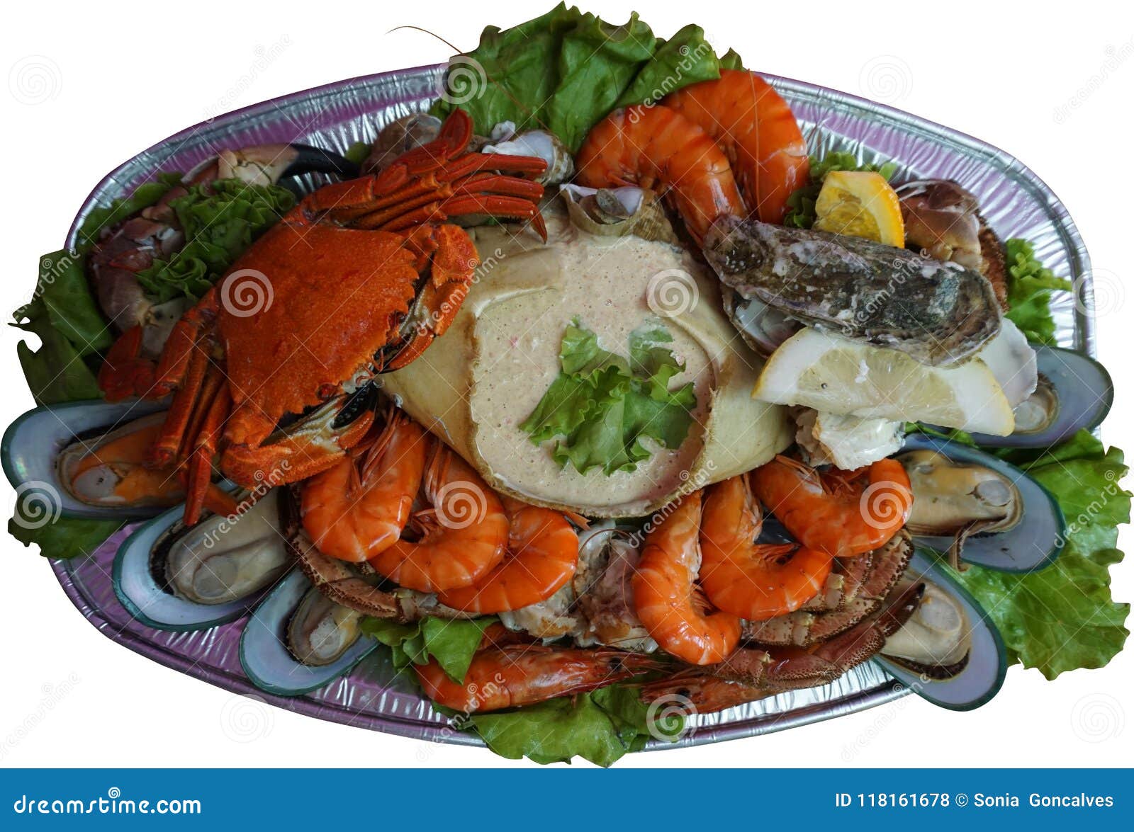 Mixed seafood platter stock photo. Image of mussel, restaurant - 118161678