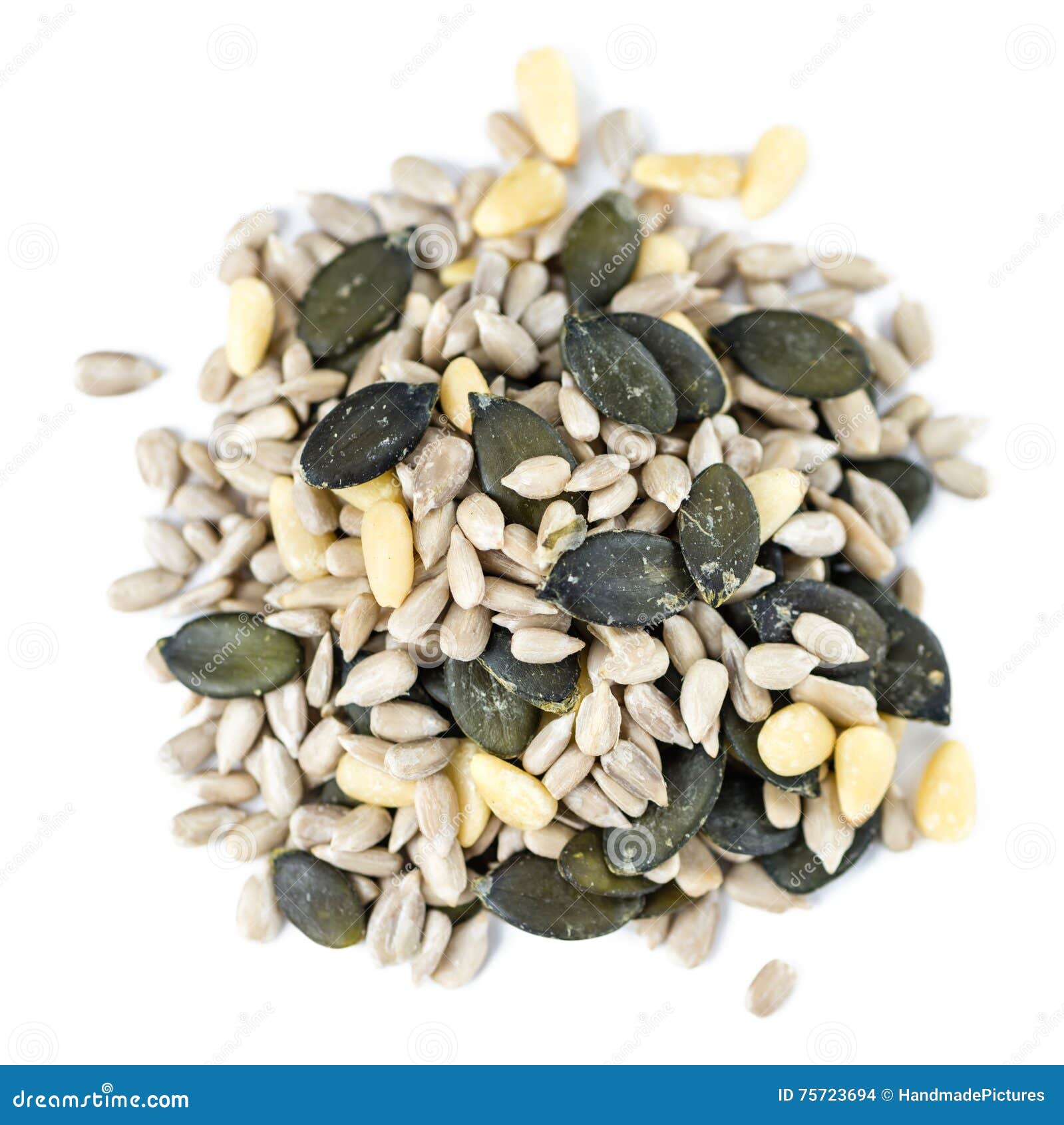 Mixed Seeds Isolated on White Stock Photo - Image of pumpkin, mixture ...