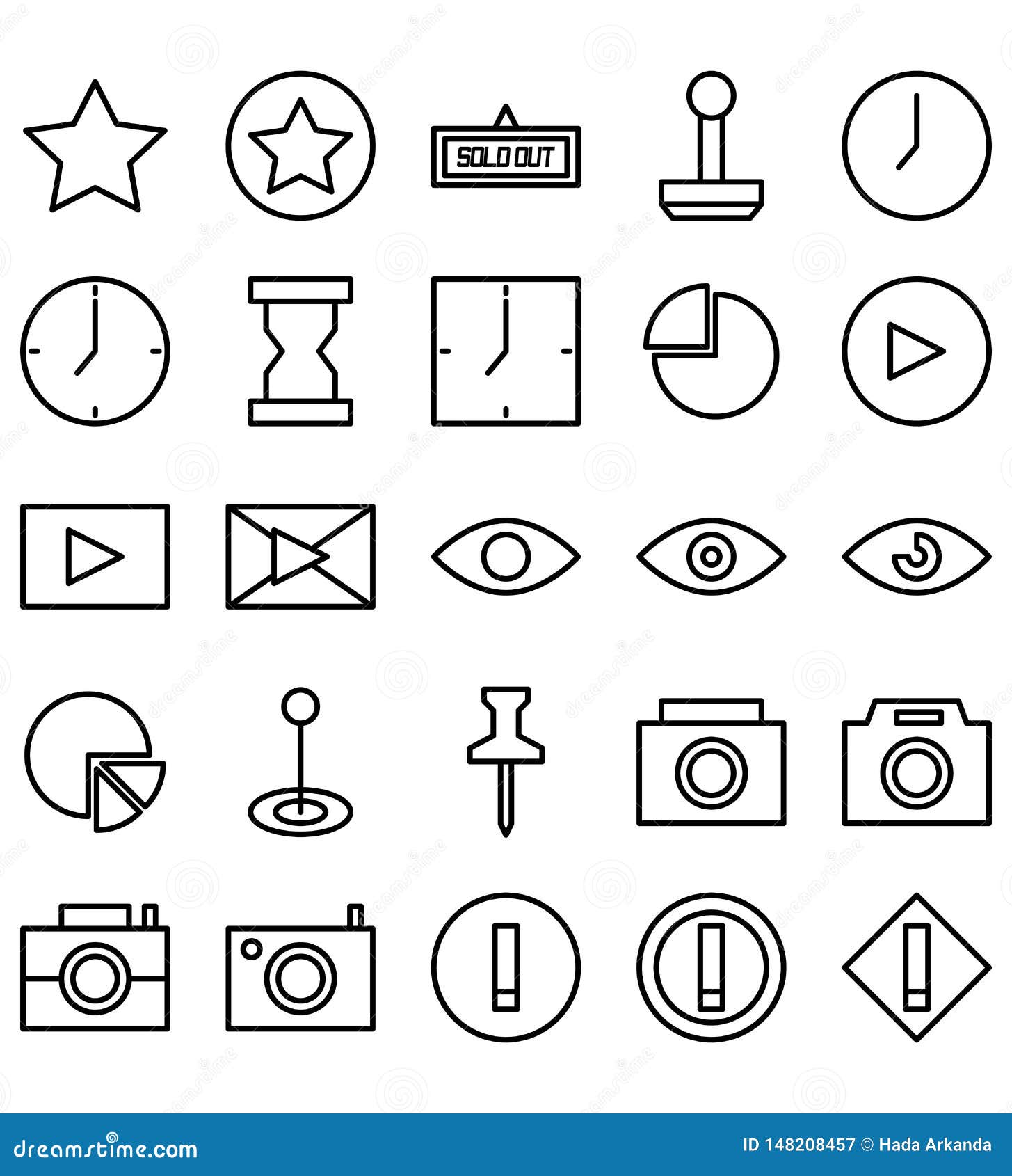 Mixed Sign Symbol Line Icon Logo or Illustration Stock Illustration ...