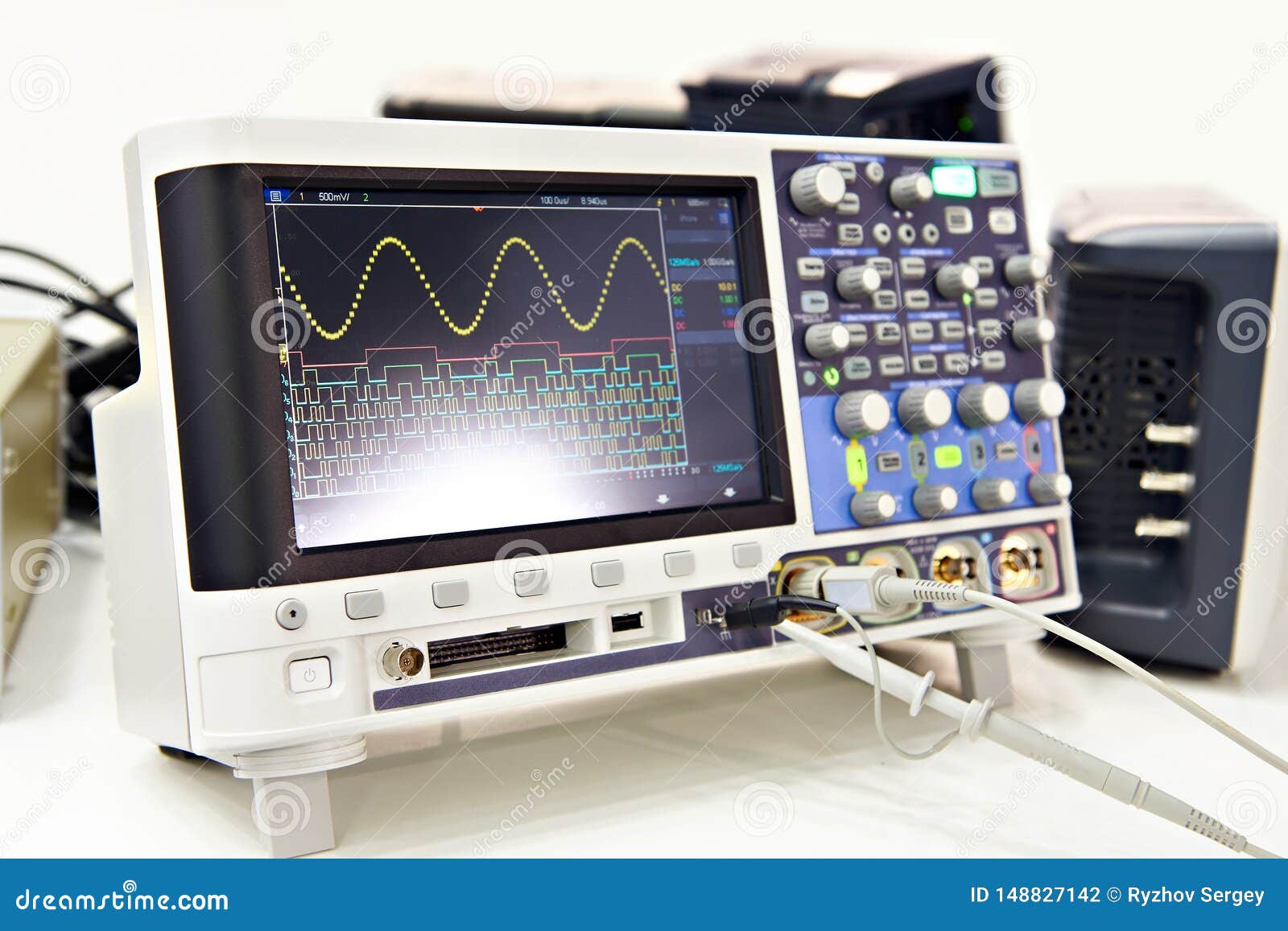 Mixed signal oscilloscope stock photo. Image of mixed - 148827142
